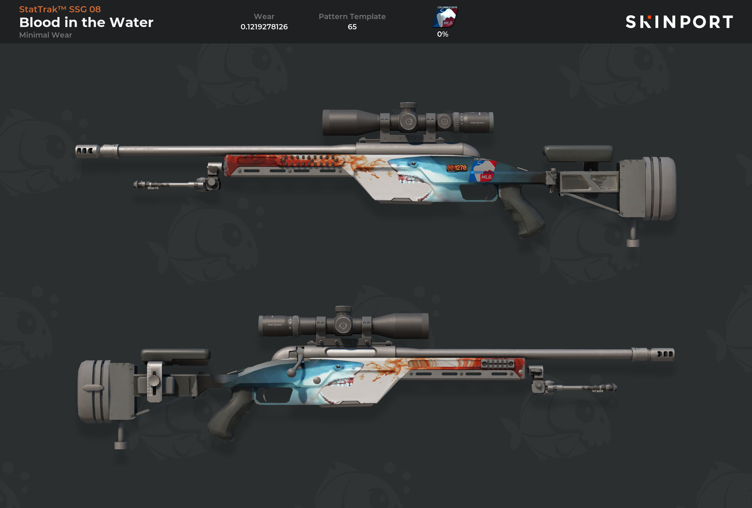 StatTrak™ SSG 08 | Blood in the Water (Minimal Wear) - Counter-Strike 2 ...