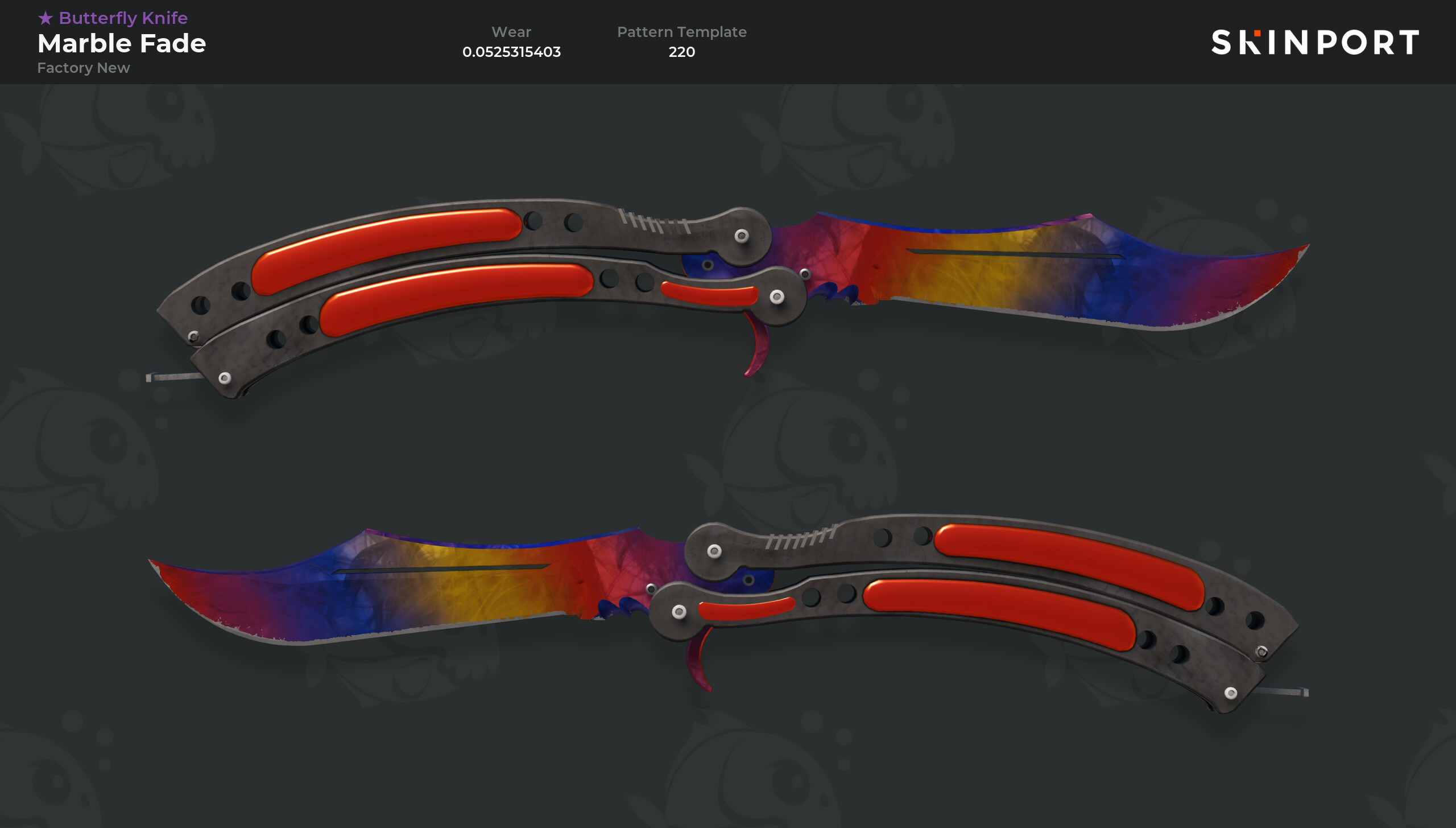 Butterfly Knife | Marble Fade (Factory New) - Counter-Strike 2 - Skinport