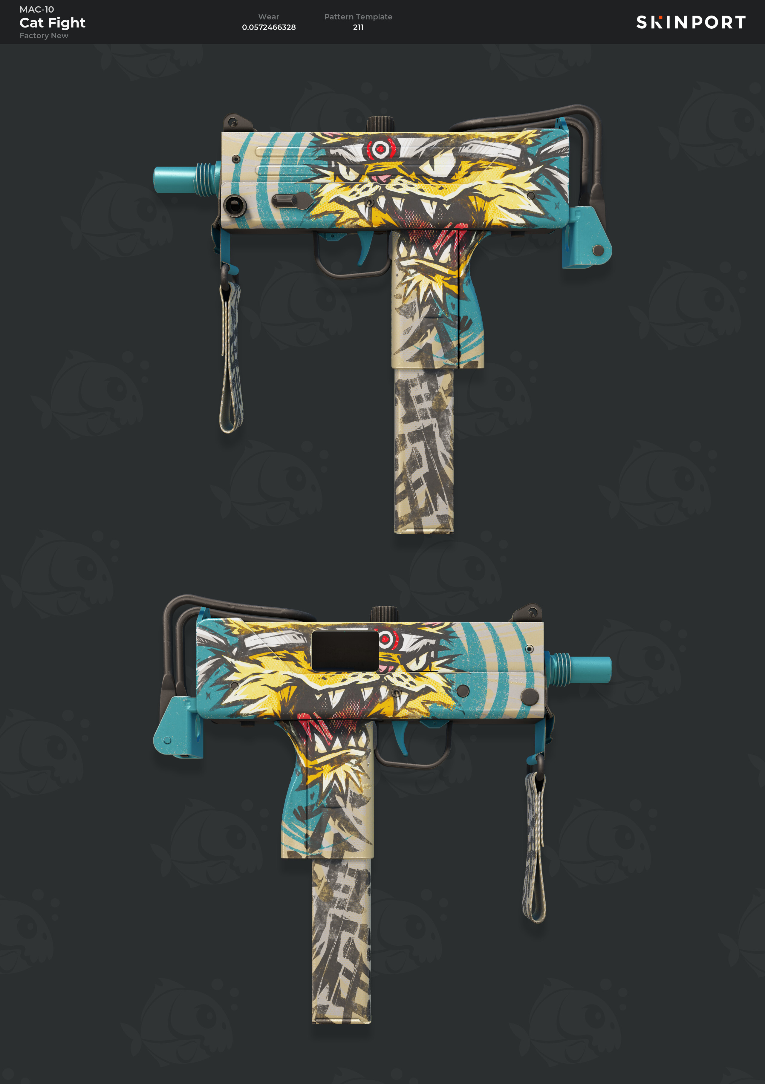 MAC-10 | Cat Fight (Factory New) - Counter-Strike 2 - Skinport