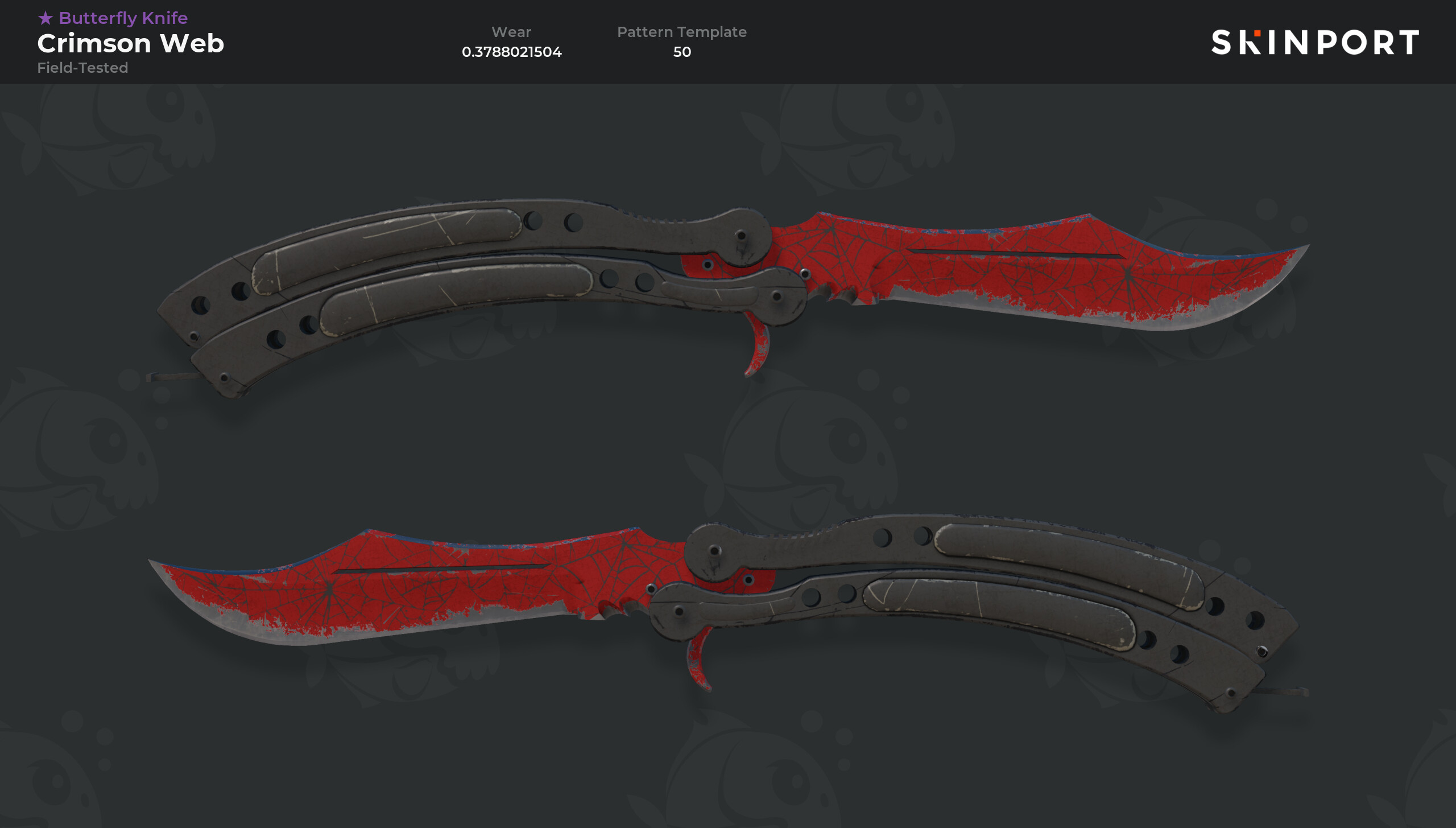 Butterfly Knife | Crimson Web (Field-Tested) - Counter-Strike 2 - Skinport