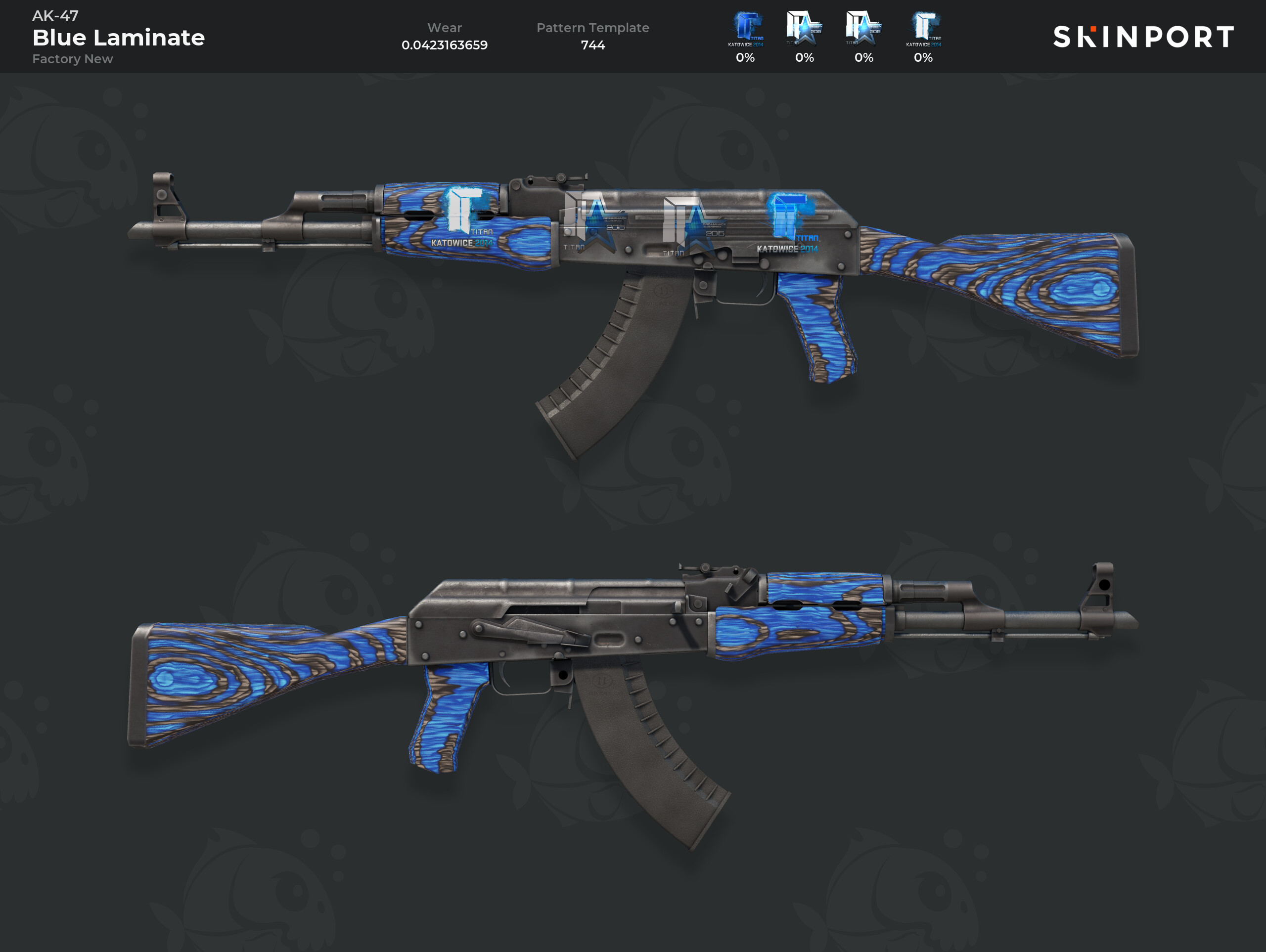 AK-47 | Blue Laminate (Factory New) - Counter-Strike 2 - Skinport