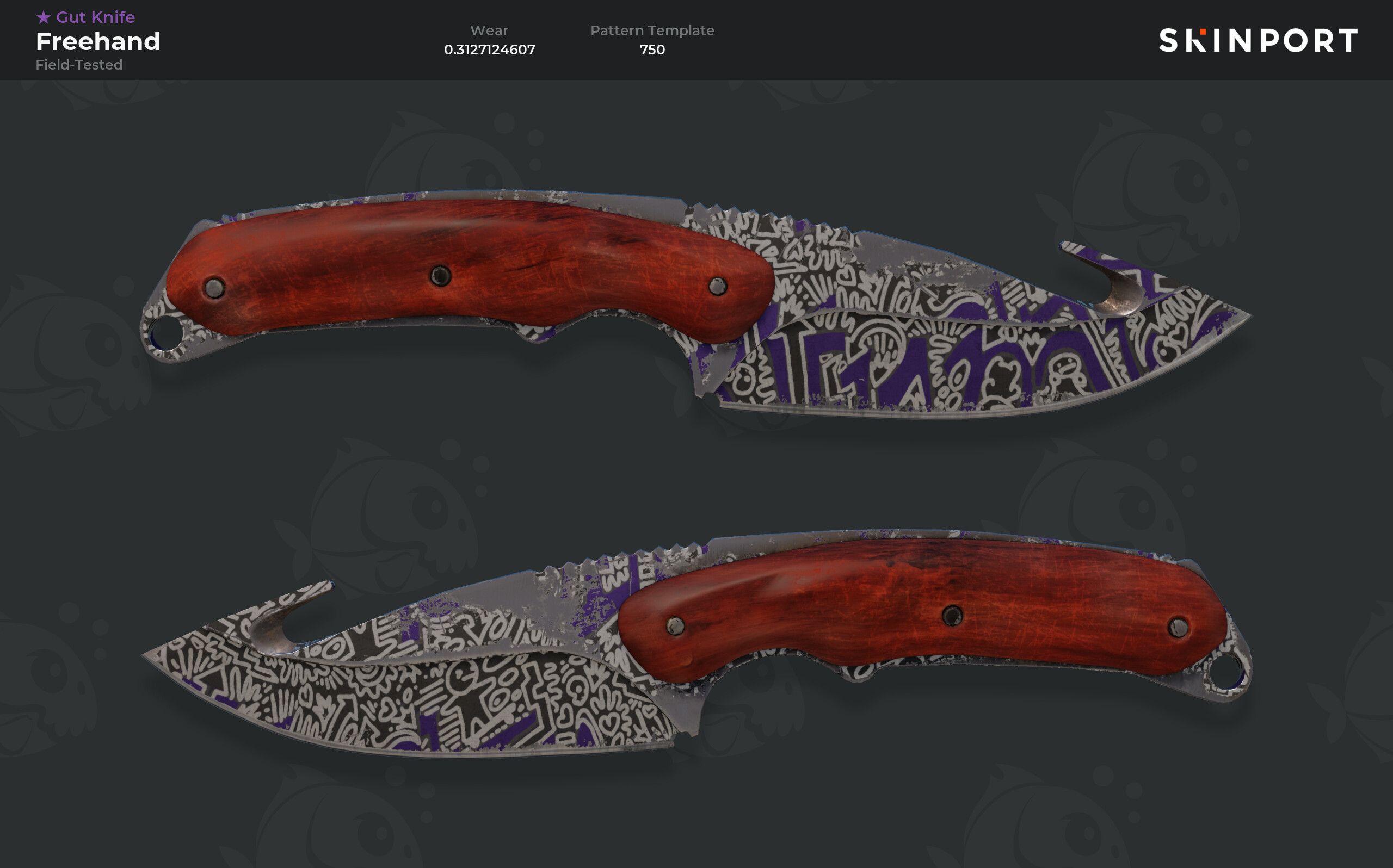 Gut Knife | Freehand (Field-Tested) - Counter-Strike 2 - Skinport