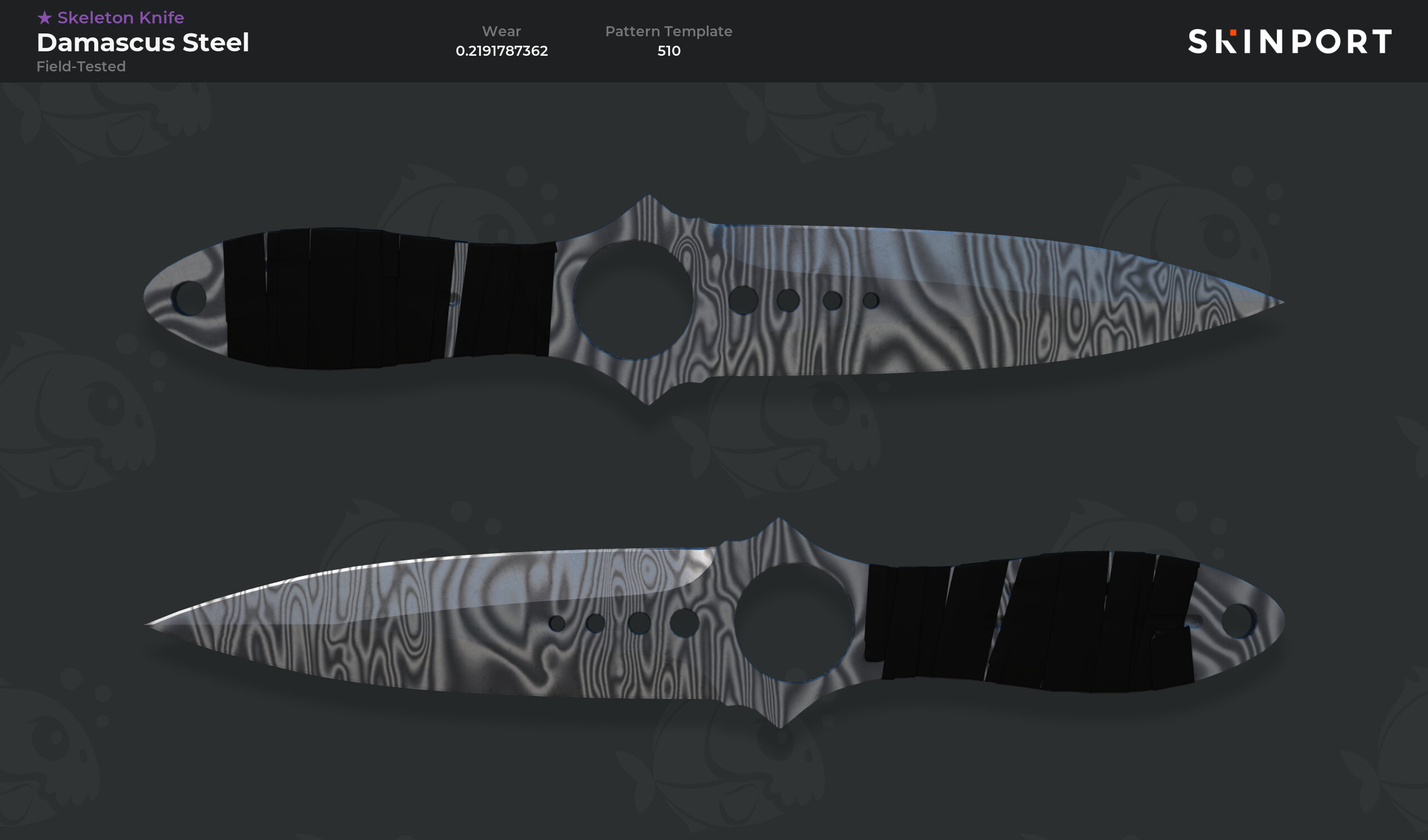 Skeleton Knife | Damascus Steel (Field-Tested) - Counter-Strike 2 ...