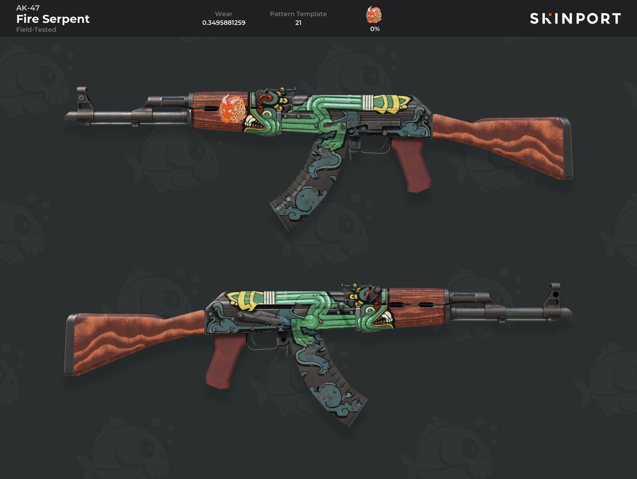 AK-47 | Fire Serpent (Field-Tested) - Counter-Strike 2 - Skinport
