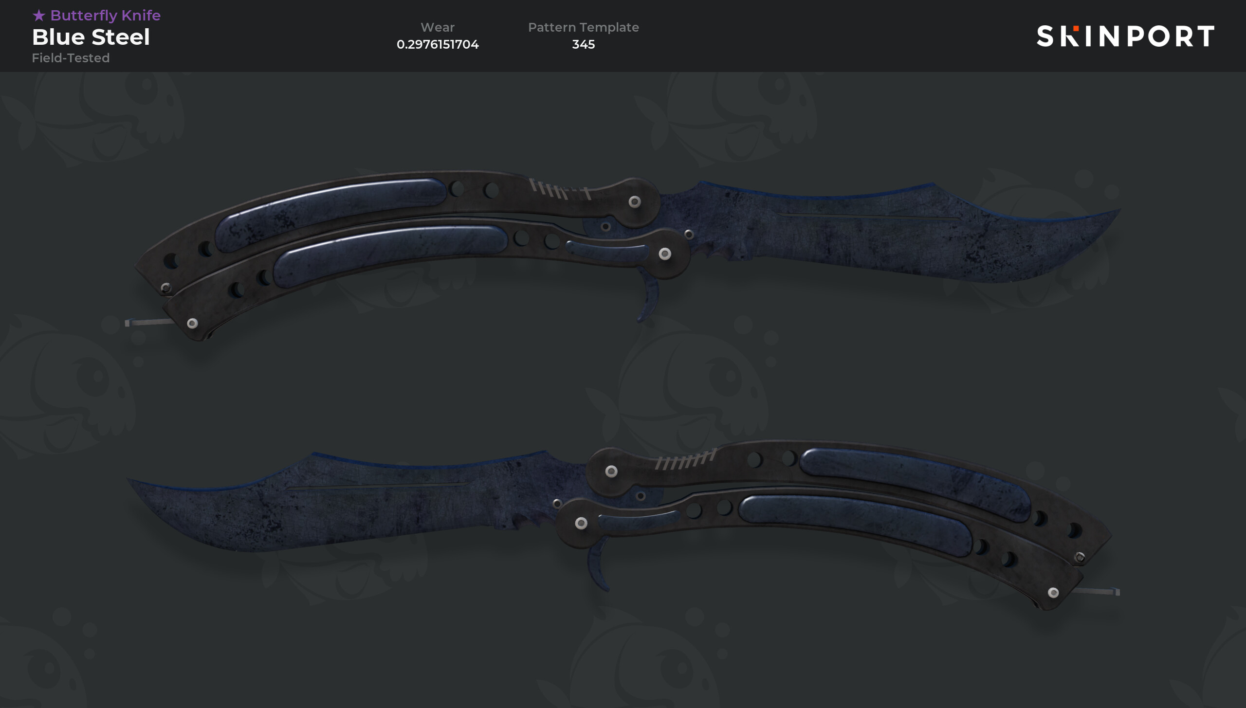 Butterfly Knife | Blue Steel (Field-Tested) - Counter-Strike 2 - Skinport