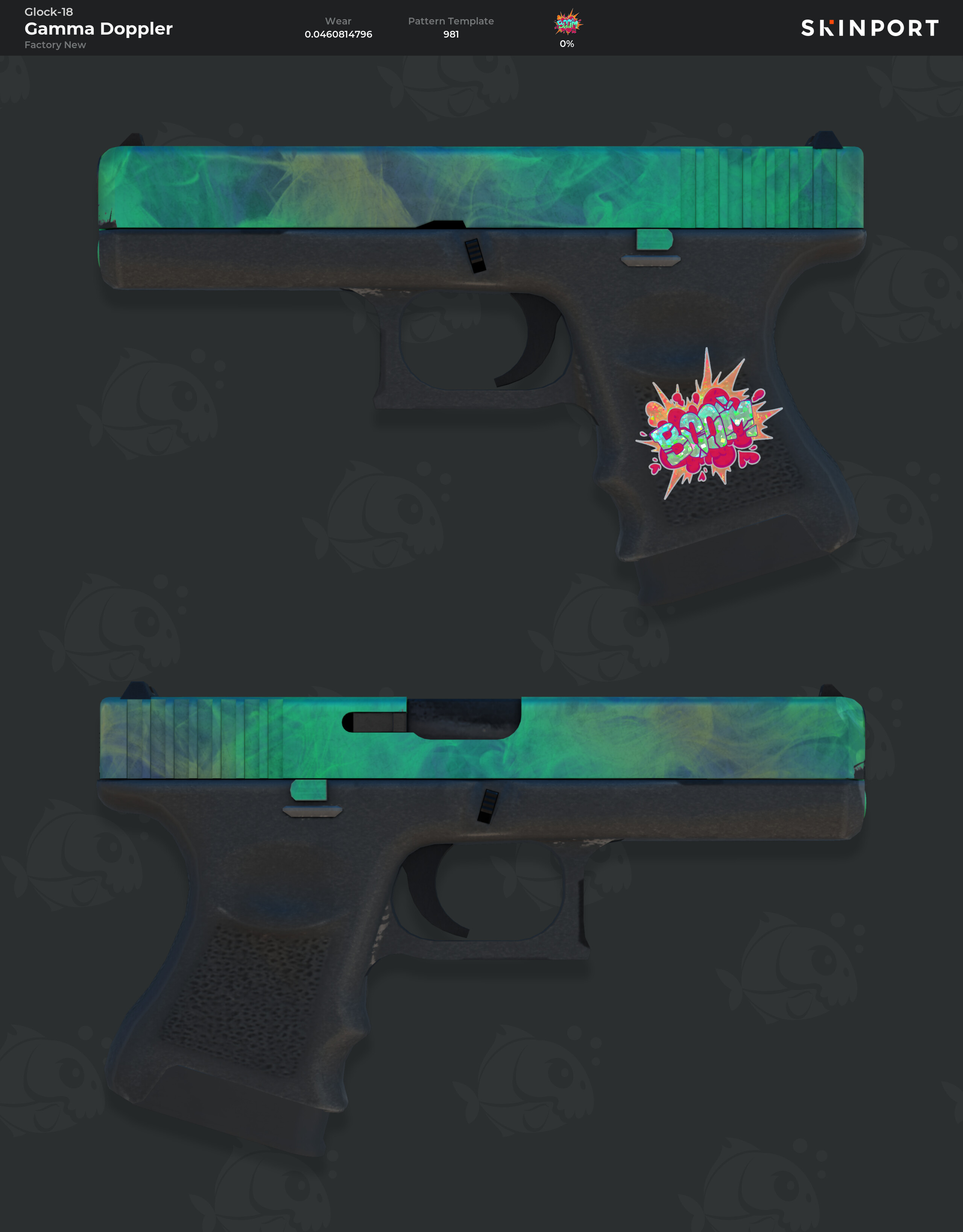 Glock-18 | Gamma Doppler (Factory New) - Counter-Strike 2 - Skinport