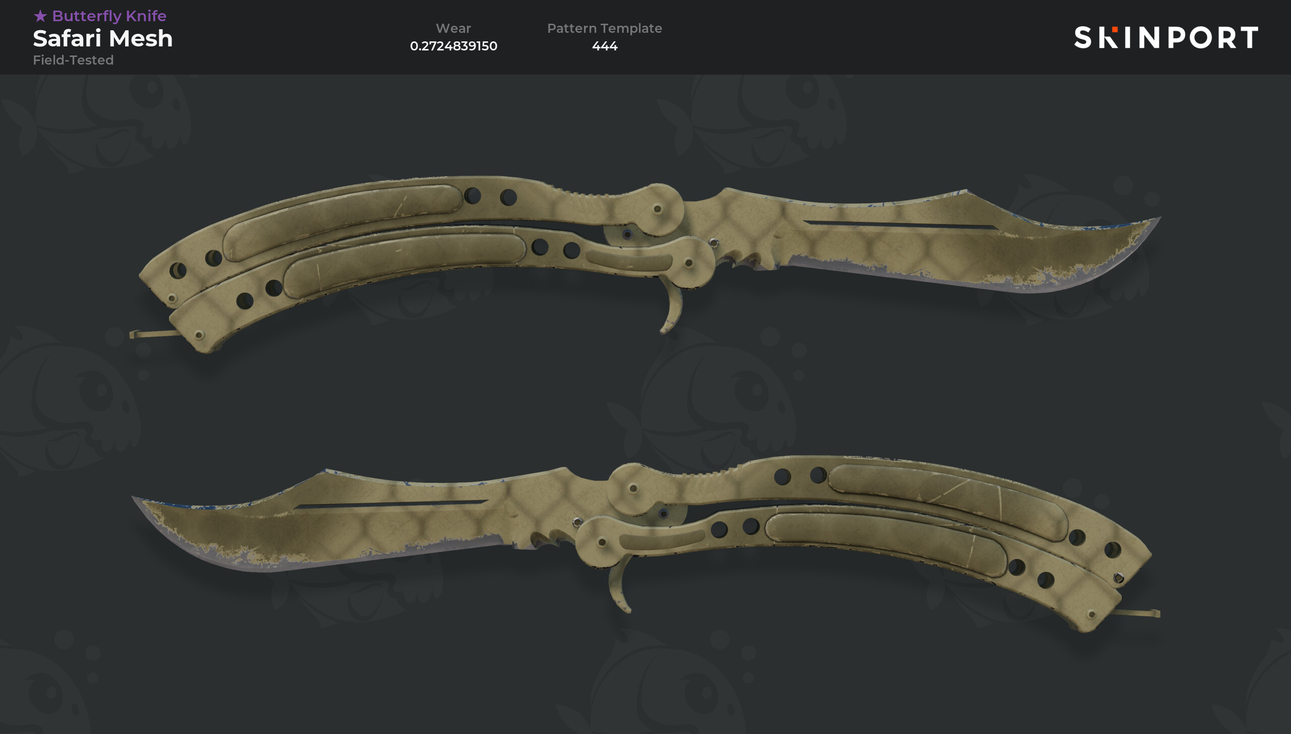 Butterfly Knife | Safari Mesh (Field-Tested) - Counter-Strike 2 - Skinport