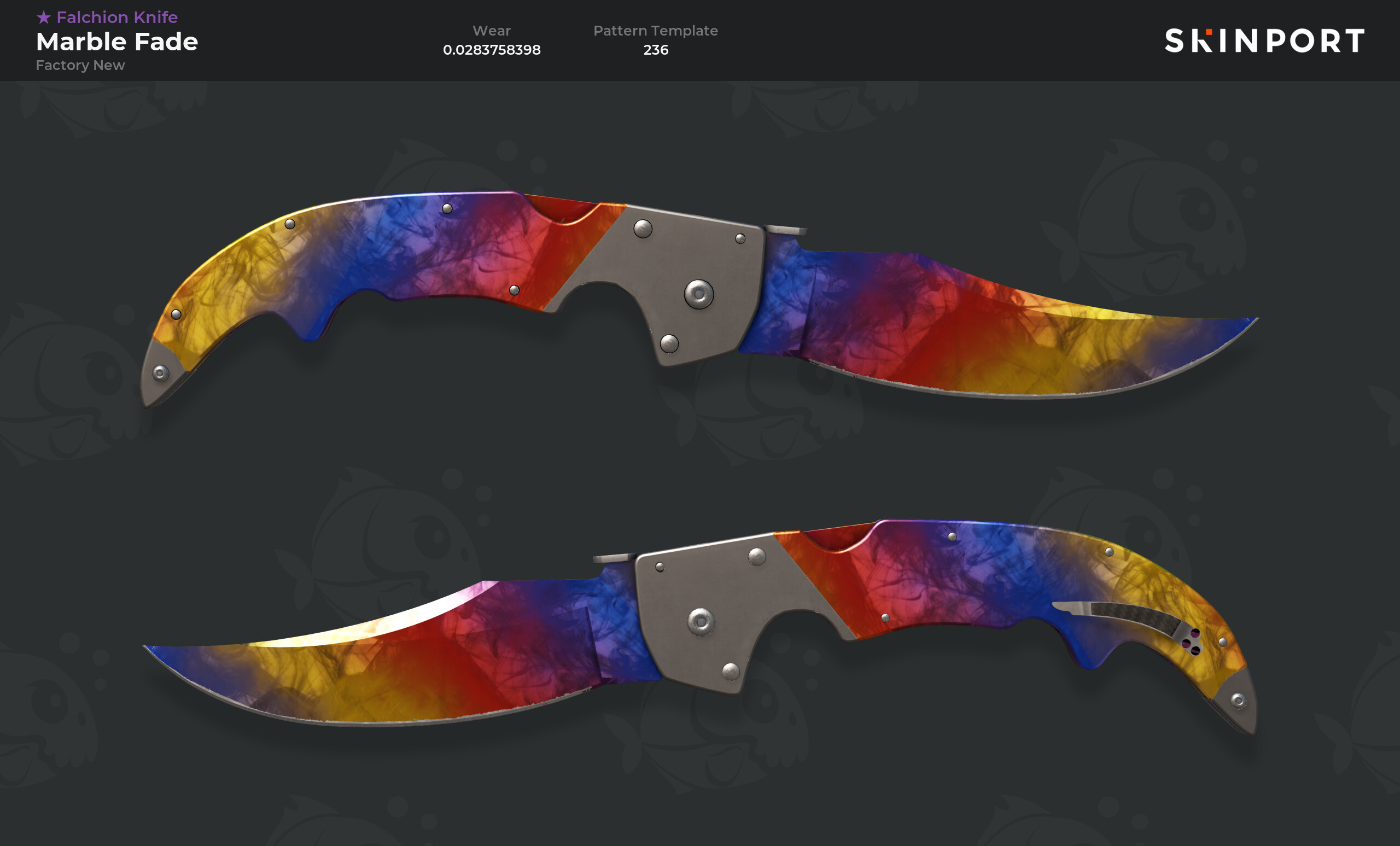 Falchion Knife | Marble Fade (Factory New) - Counter-Strike 2 - Skinport