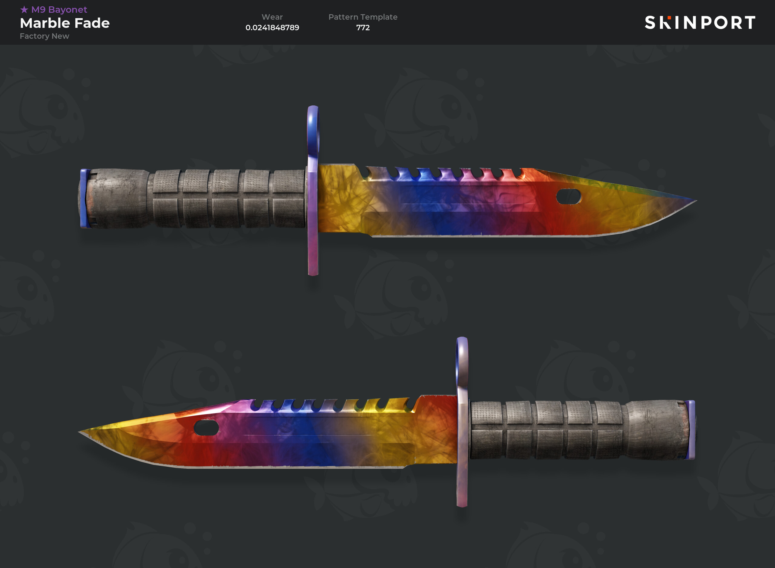 M9 Bayonet | Marble Fade (Factory New) - Counter-Strike 2 - Skinport