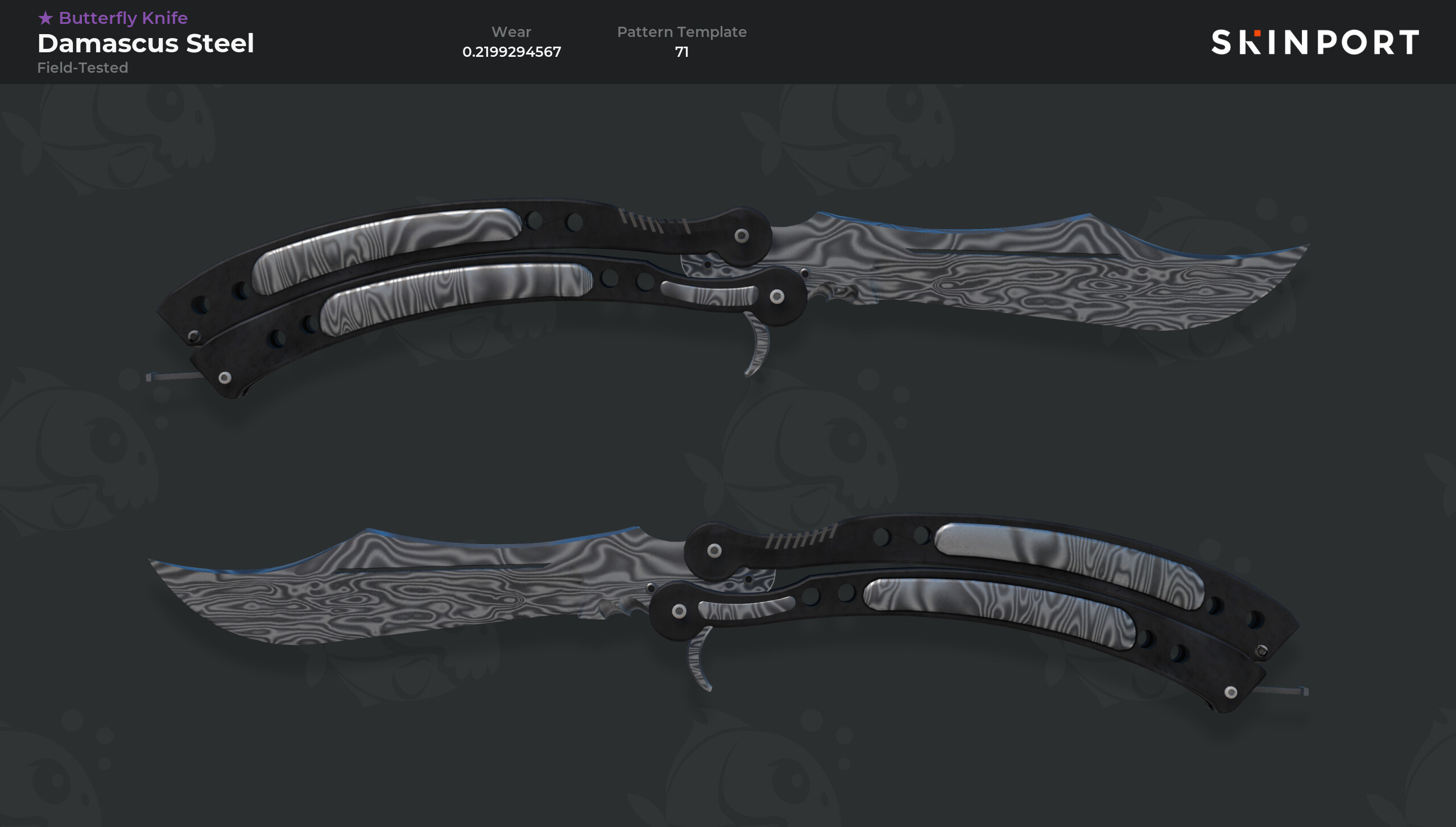 Butterfly Knife | Damascus Steel (Field-Tested) - Counter-Strike 2 ...