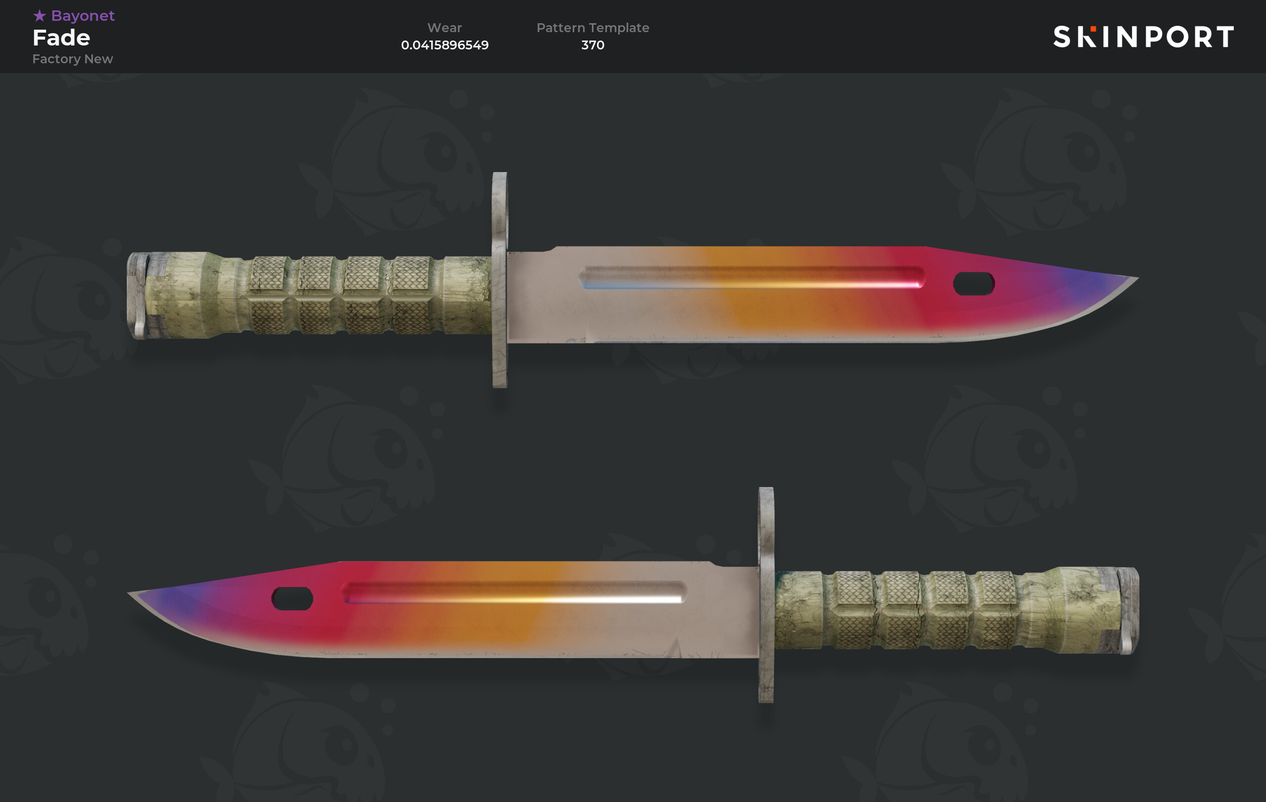Bayonet | Fade (Factory New) - Counter-Strike 2 - Skinport