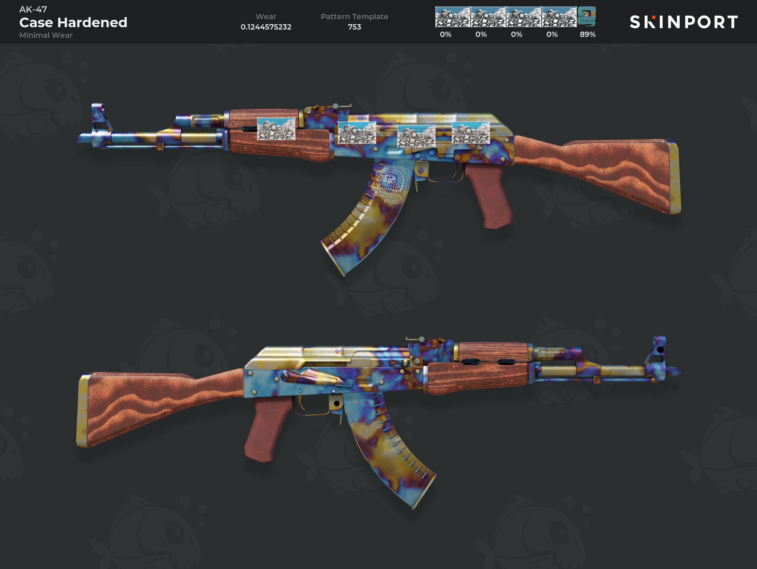 AK-47 | Case Hardened (Minimal Wear) - Counter-Strike 2 - Skinport