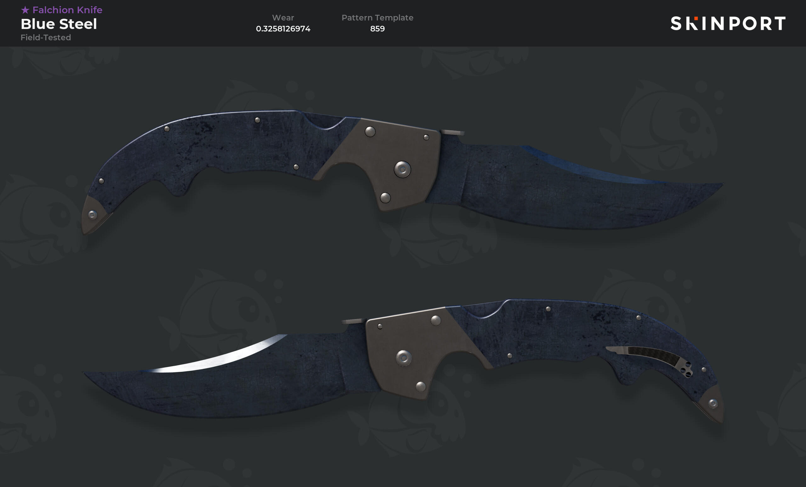 Falchion Knife | Blue Steel (Field-Tested) - Counter-Strike 2 - Skinport