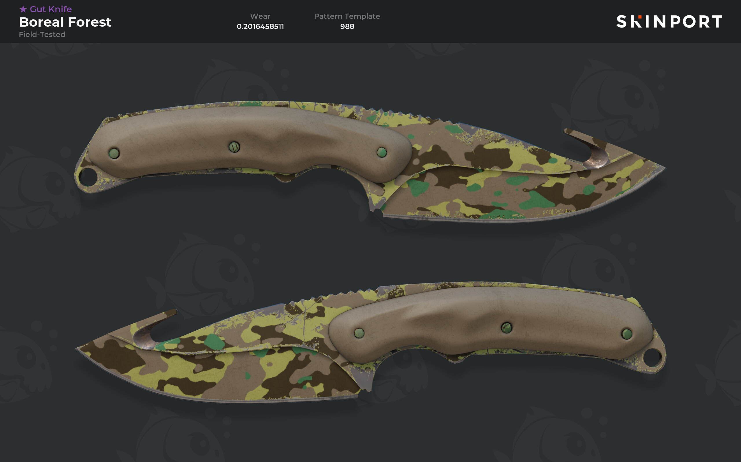 Gut Knife | Boreal Forest (Field-Tested) - Counter-Strike 2 - Skinport
