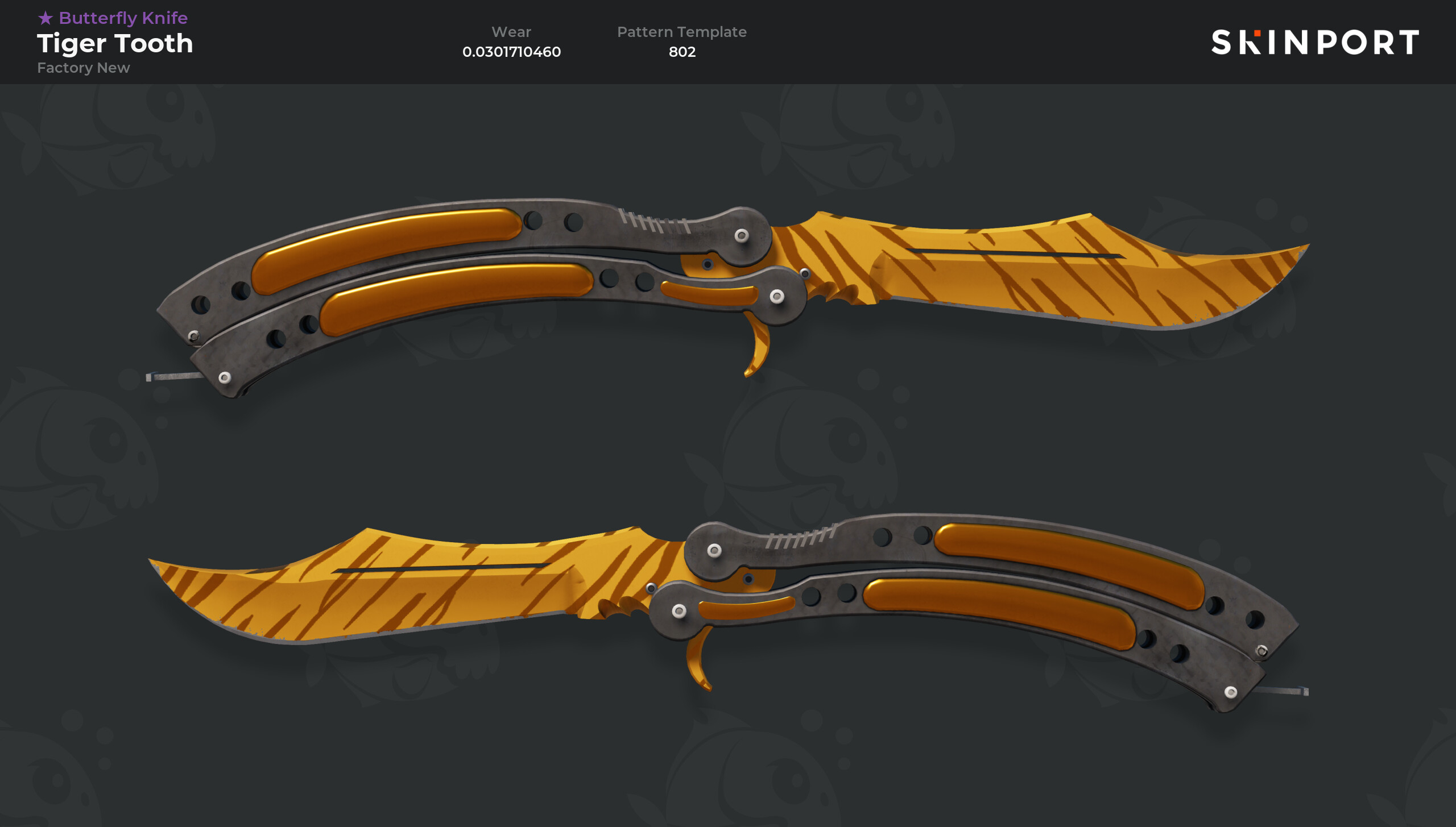 Butterfly Knife | Tiger Tooth (Factory New) - Counter-Strike 2 - Skinport