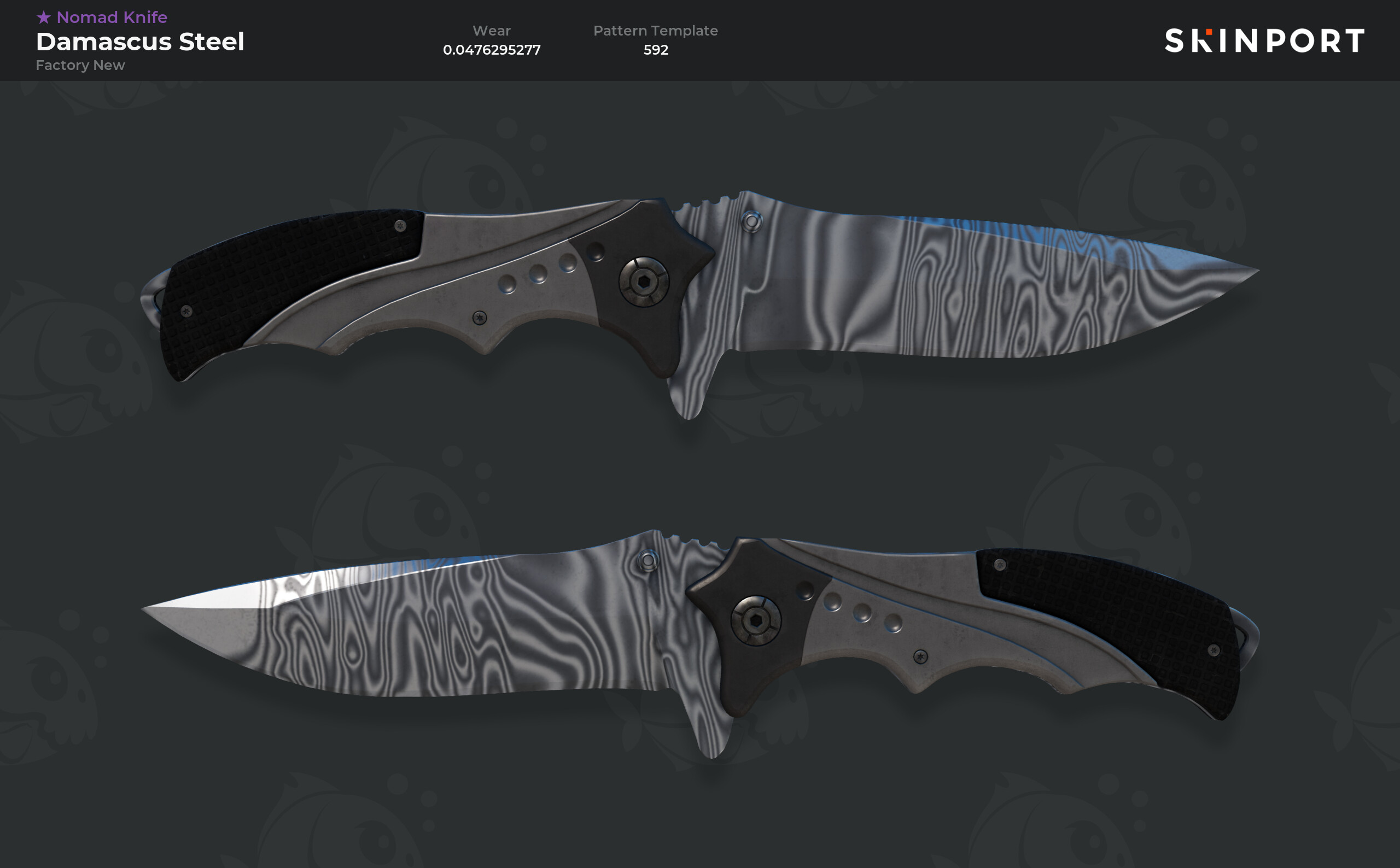 Nomad Knife | Damascus Steel (Factory New) - Counter-Strike 2 - Skinport