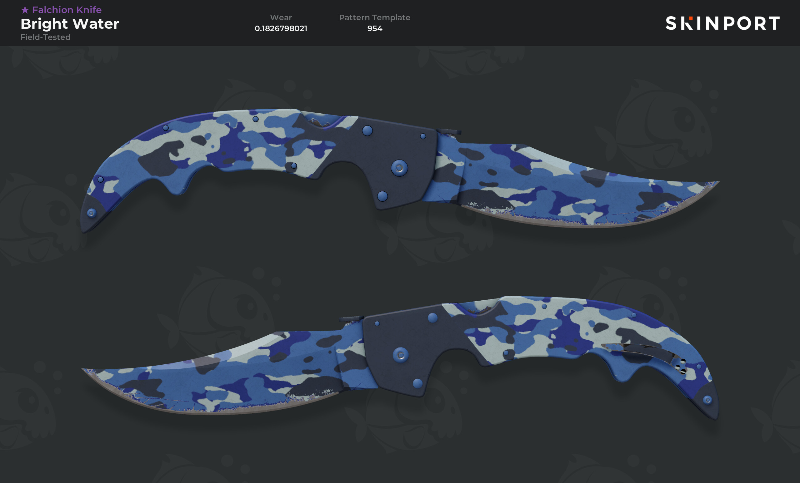 Falchion Knife | Bright Water (Field-Tested) - Counter-Strike 2 - Skinport