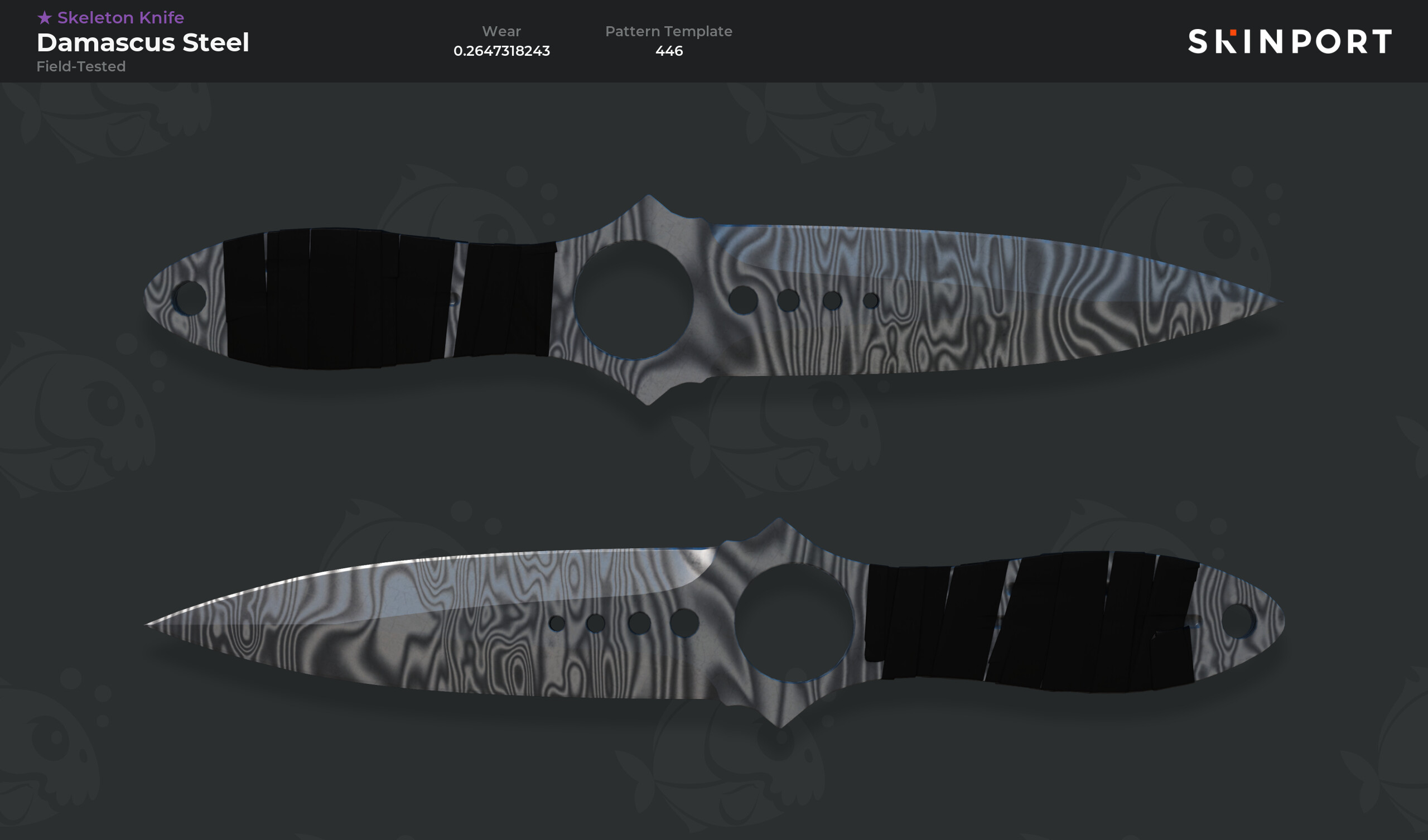 Skeleton Knife | Damascus Steel (Field-Tested) - Counter-Strike 2 ...
