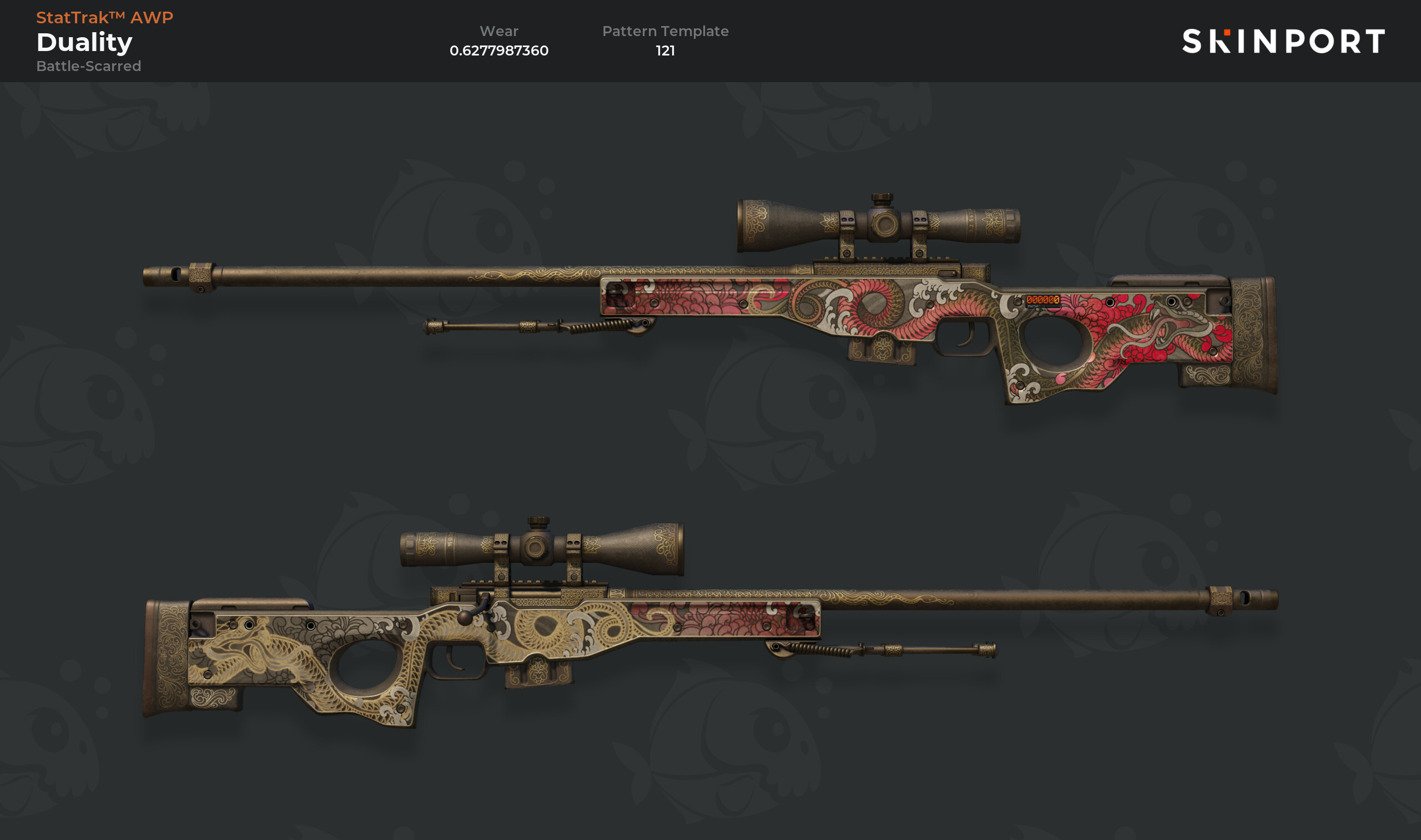 StatTrak™ AWP | Duality (Battle-Scarred) - Counter-Strike 2 - Skinport