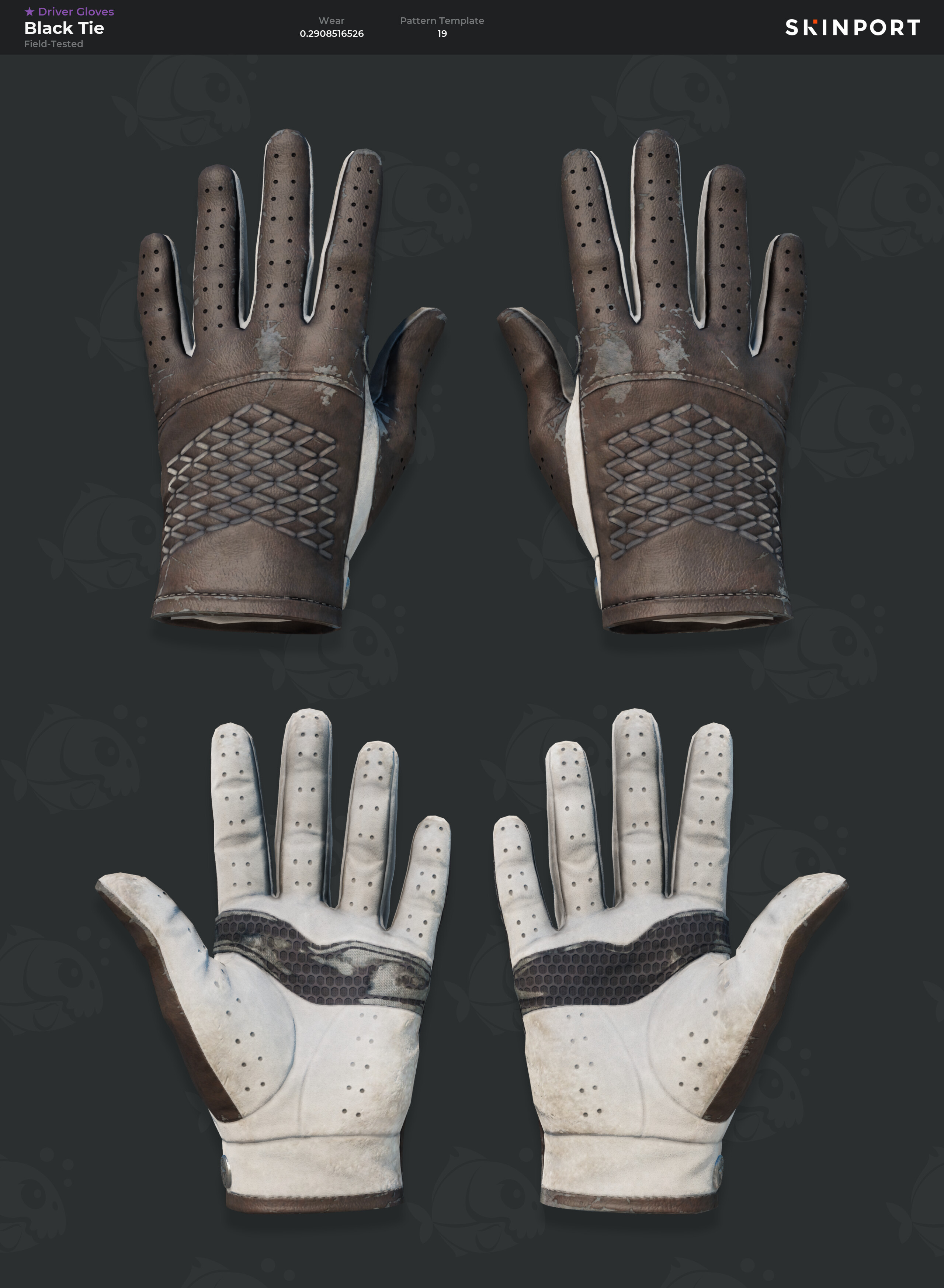 Driver Gloves | Black Tie (Field-Tested) - Counter-Strike 2 - Skinport