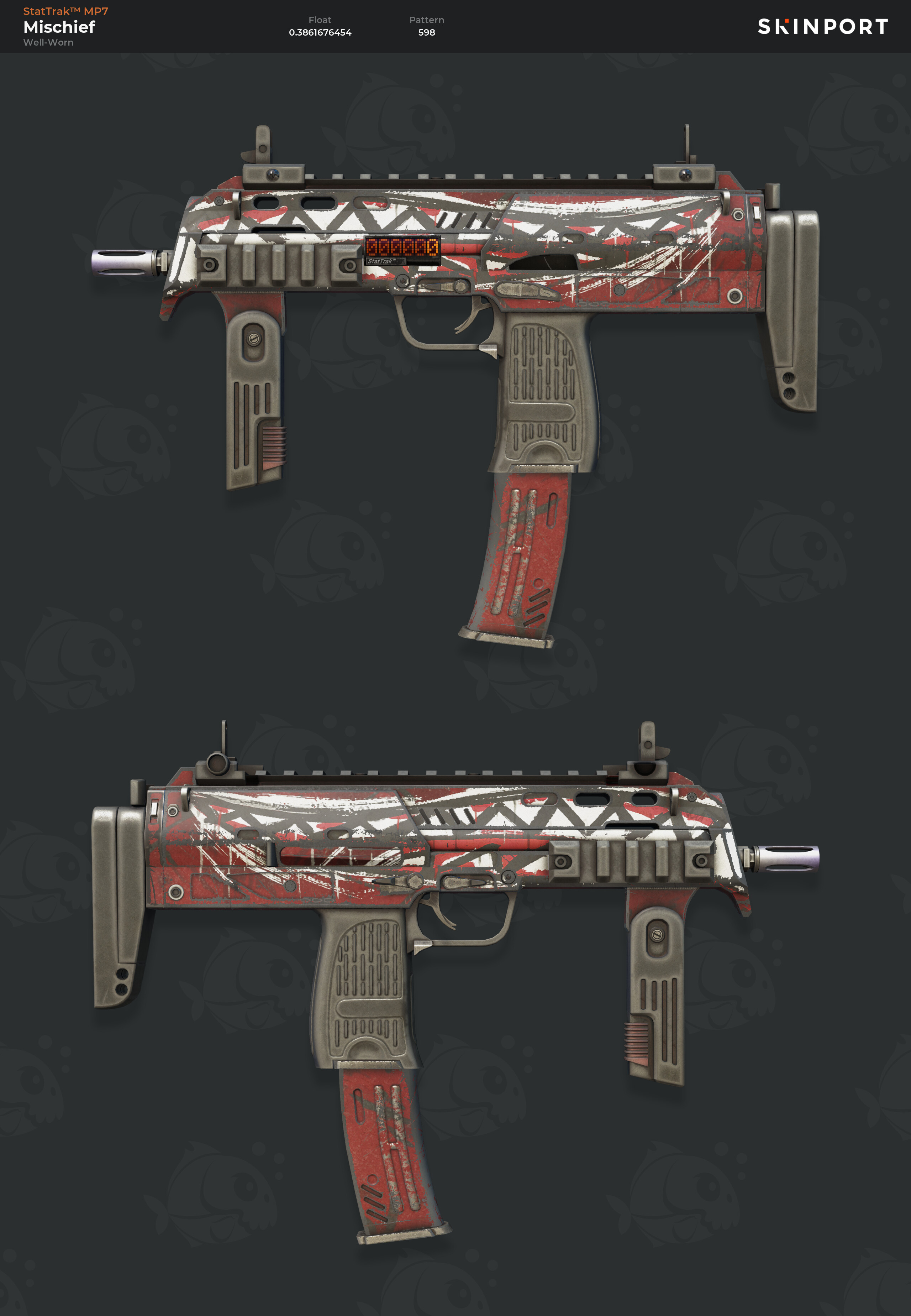 StatTrak™ MP7 | Mischief (Well-Worn) - CS:GO - Skinport