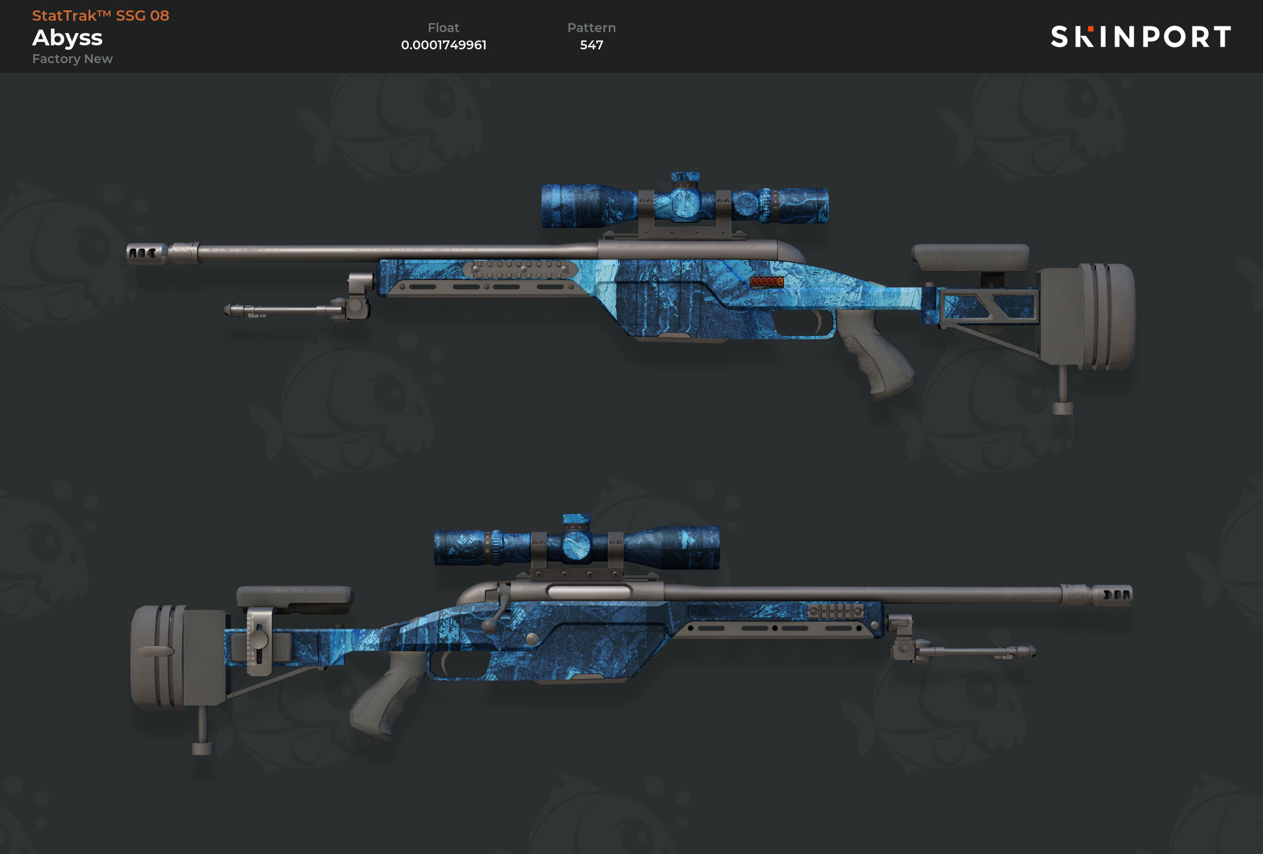 StatTrak™ SSG 08 | Abyss (Factory New) - Counter-Strike 2 - Skinport