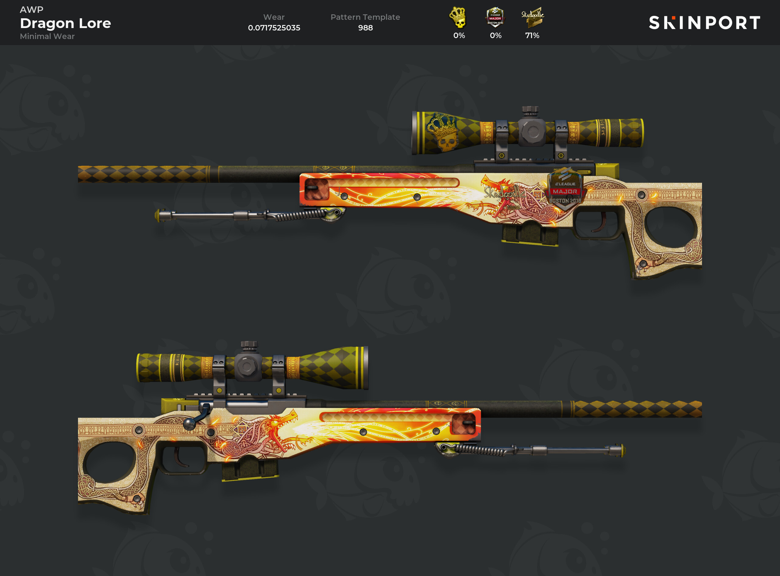 AWP | Dragon Lore (Minimal Wear) - Counter-Strike 2 - Skinport