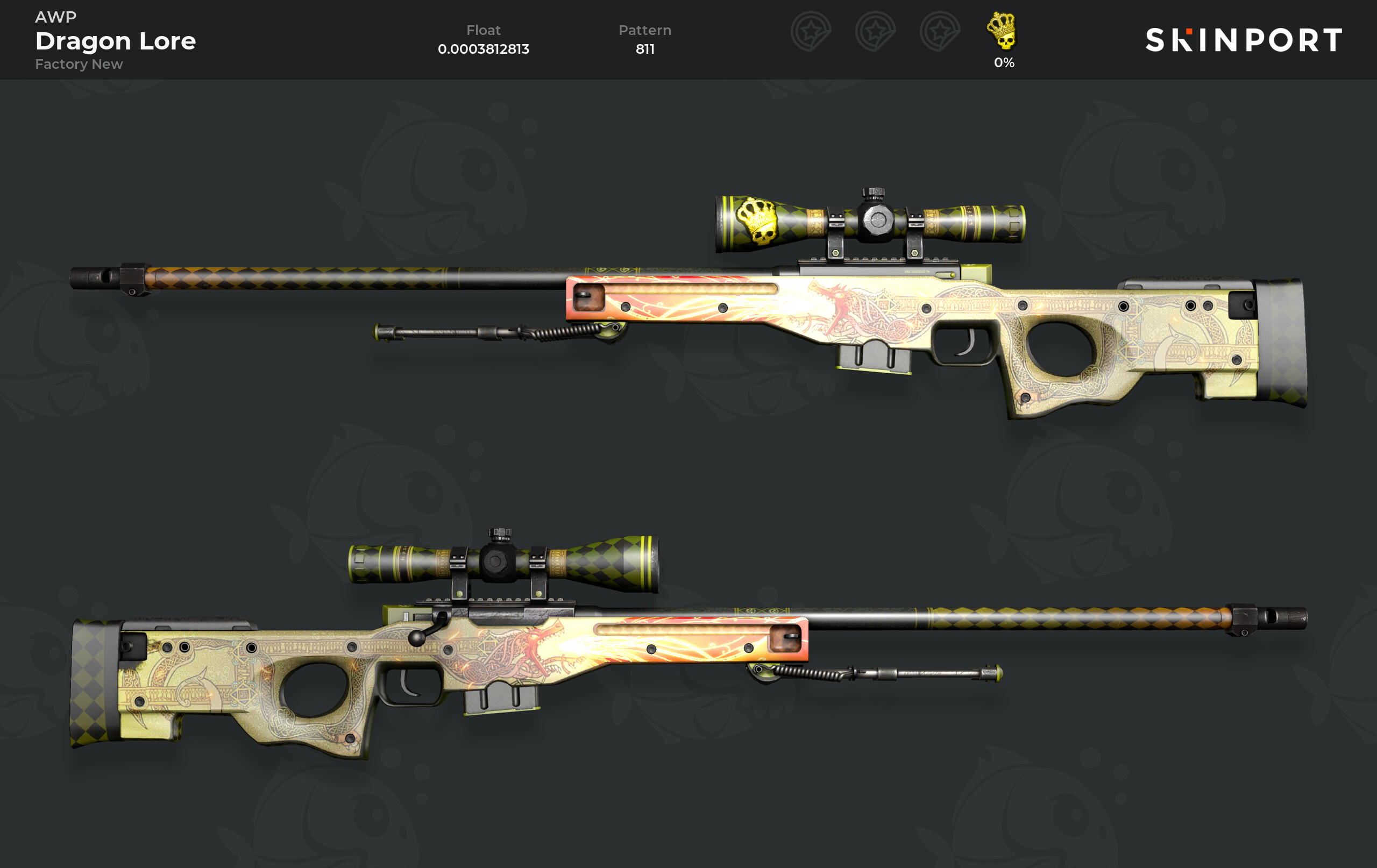 [PC] AWP Dragon Lore FN 0.00038 + Crown Foil on scope : r/GlobalCsgoTrade