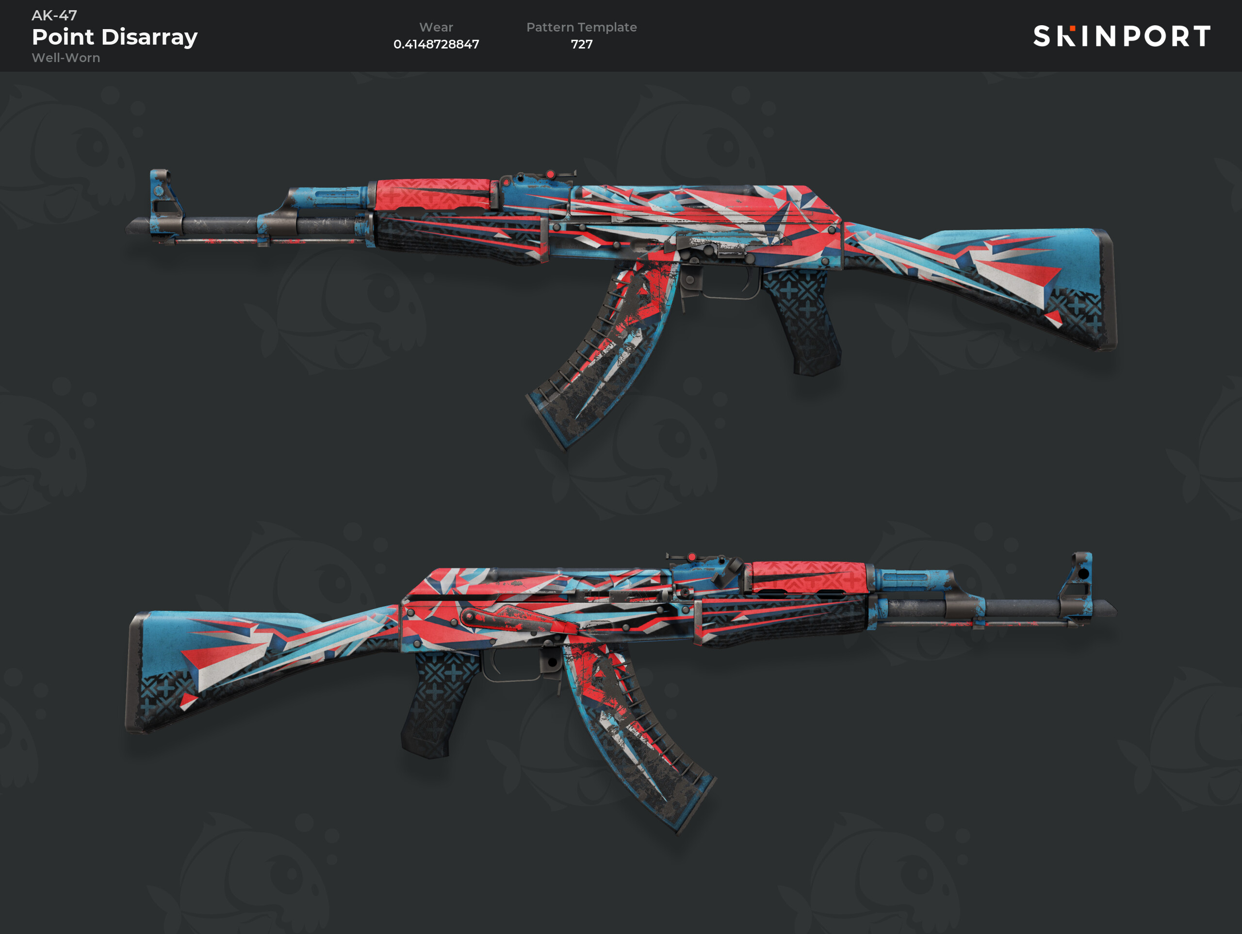 Купить AK-47 | Point Disarray (Well-Worn) - цена 1169.6 ₽ RUB | Купить ...