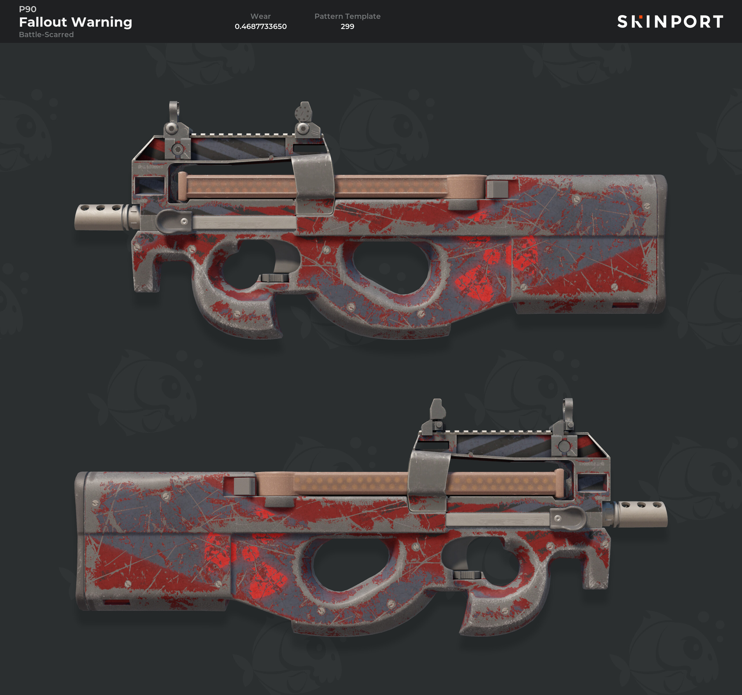 Купить P90 | Fallout Warning (Battle-Scarred) - цена 13.23 $ USD ...