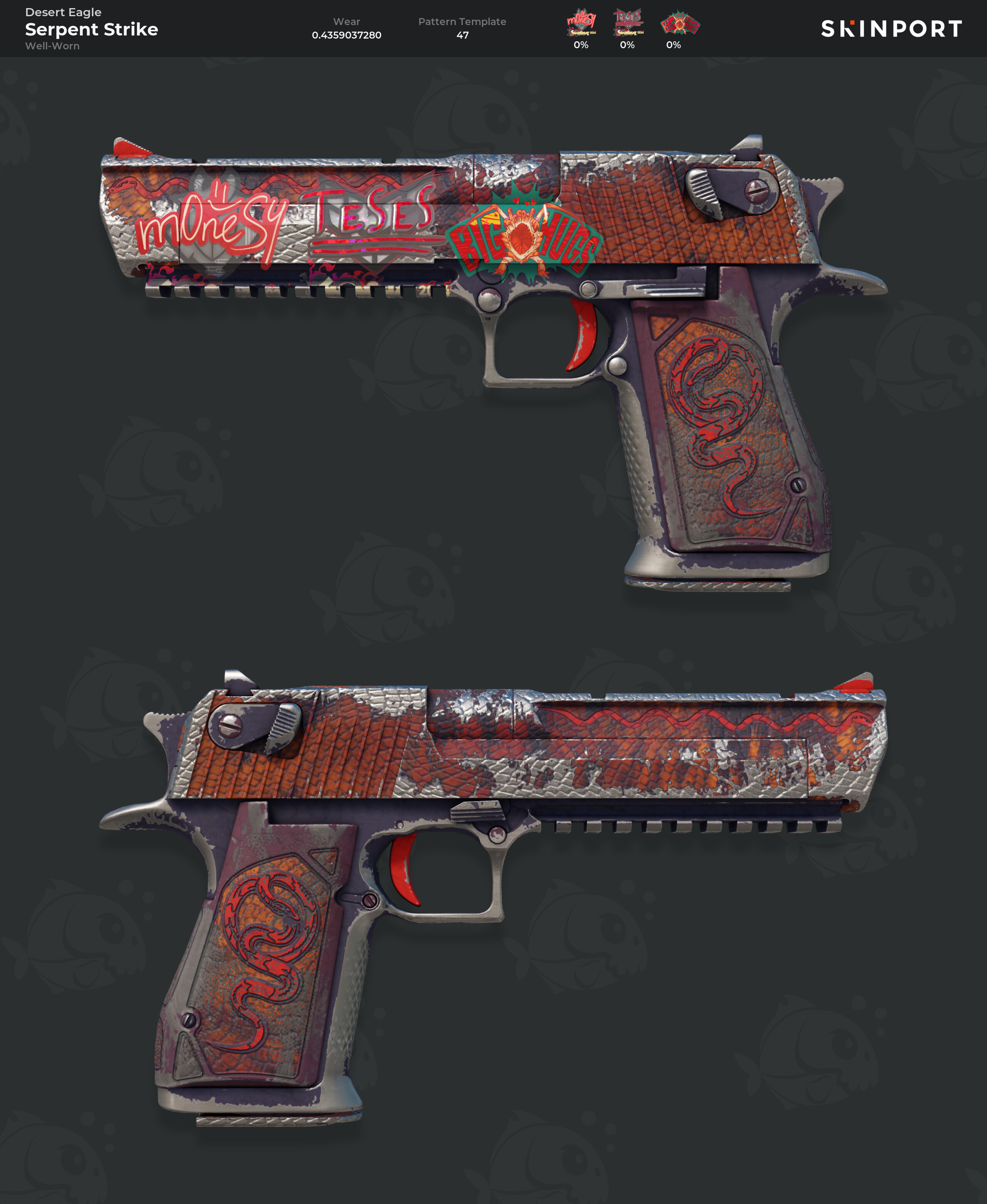 Купить Desert Eagle | Serpent Strike (Well-Worn) - цена 38.6 ₽ RUB ...