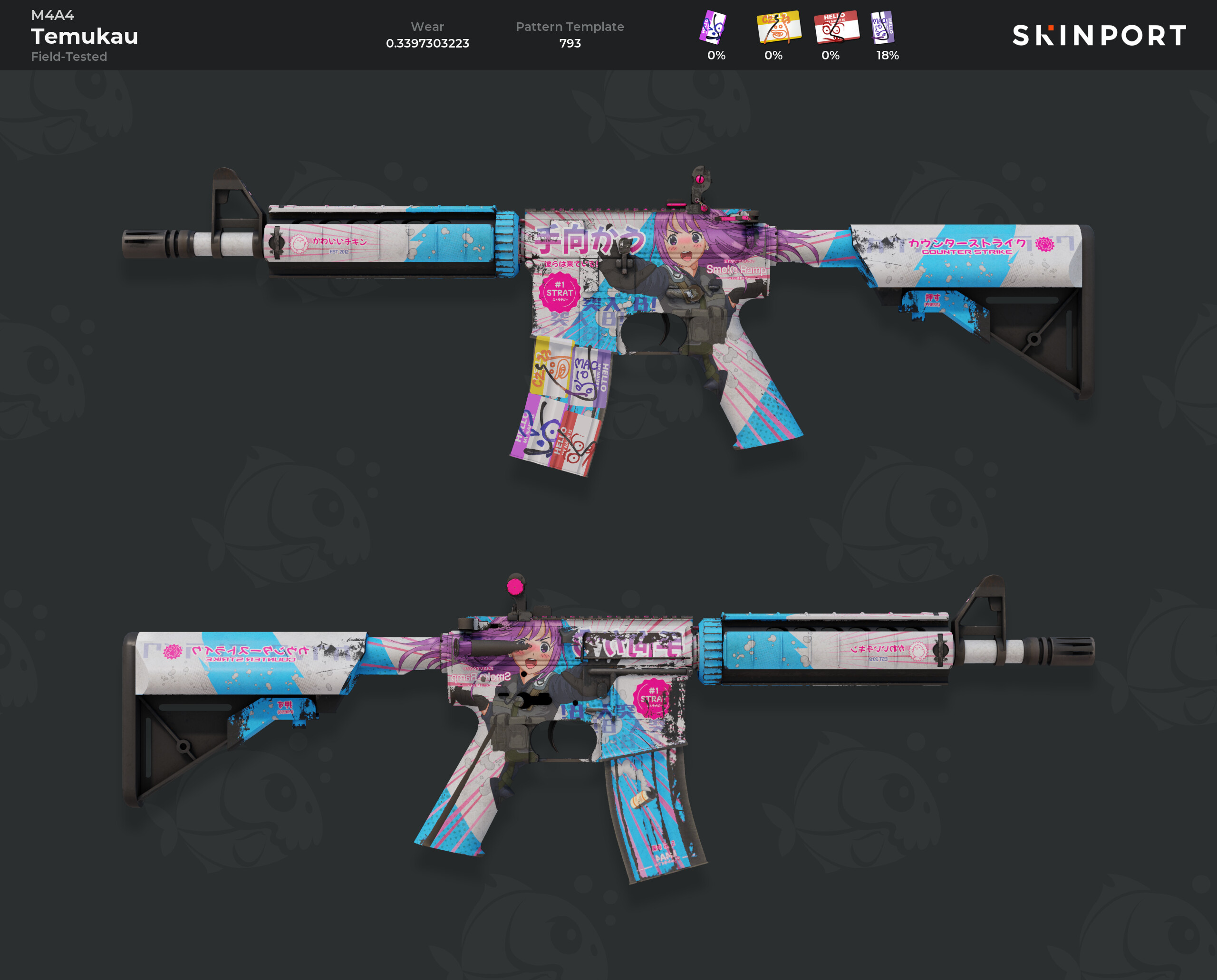 Купить M4A4 | Temukau (Field-Tested) - цена 854.67 ₽ RUB | Купить скины ...