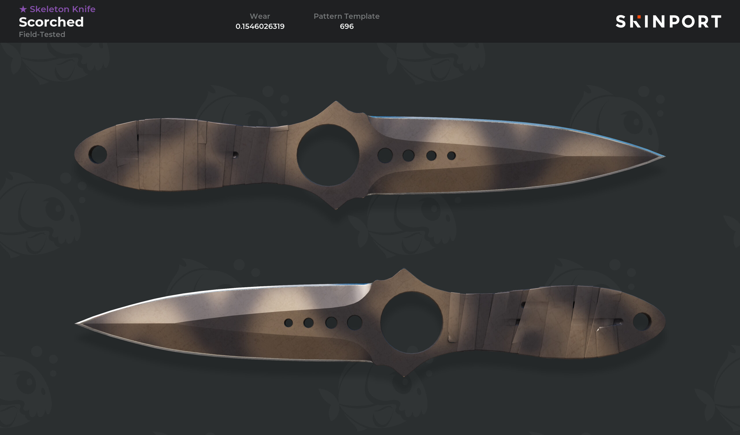 Купить ★ Skeleton Knife | Scorched (Field-Tested) - цена 264.22 $ USD ...