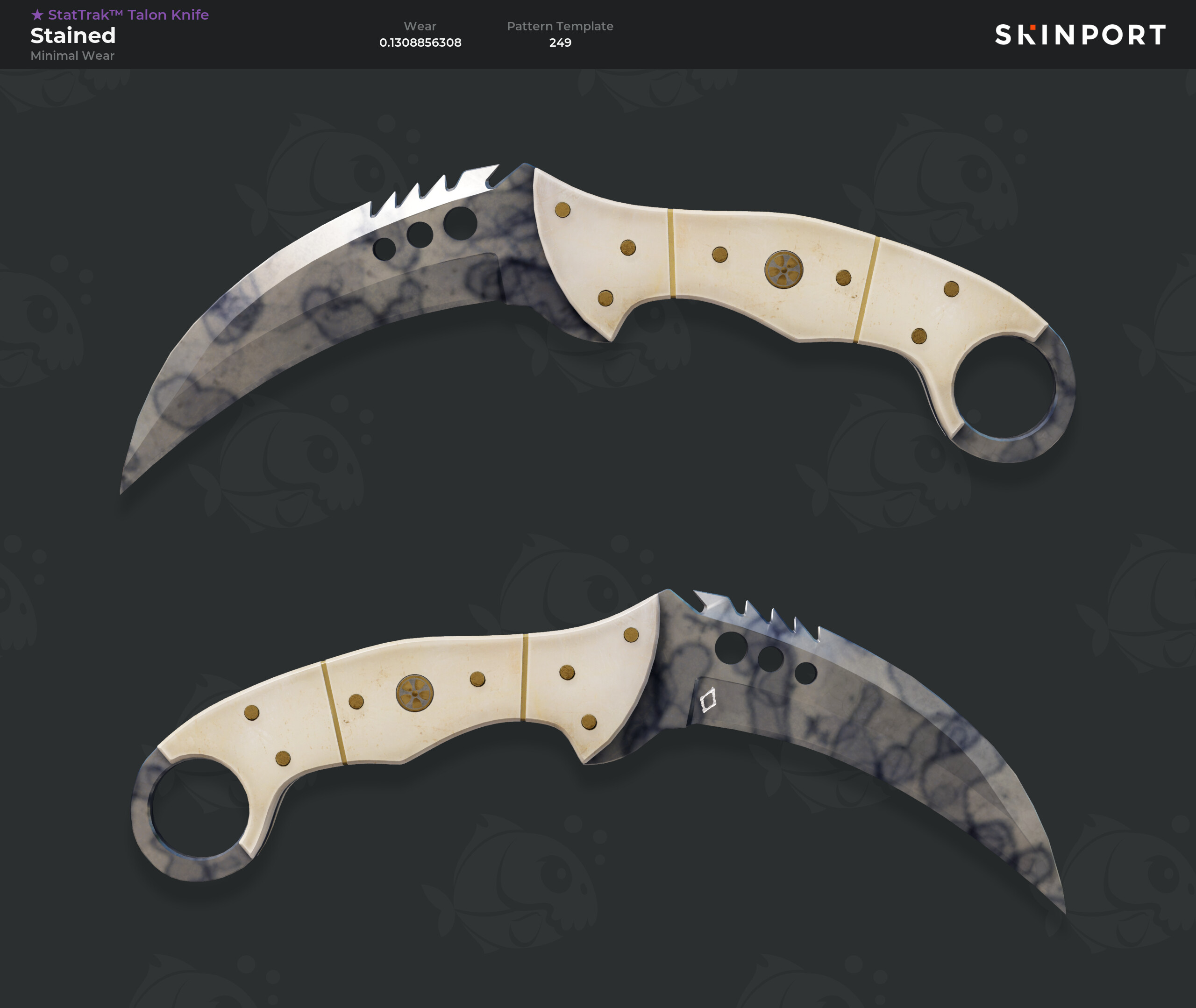 Купить ★ StatTrak™ Talon Knife | Stained (Minimal Wear) - цена 485.31 ...