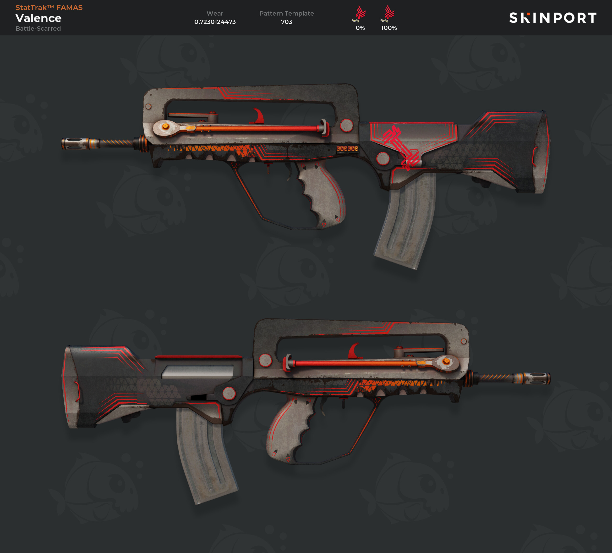 Купить StatTrak™ FAMAS | Valence (Battle-Scarred) - цена 7.09 $ USD ...