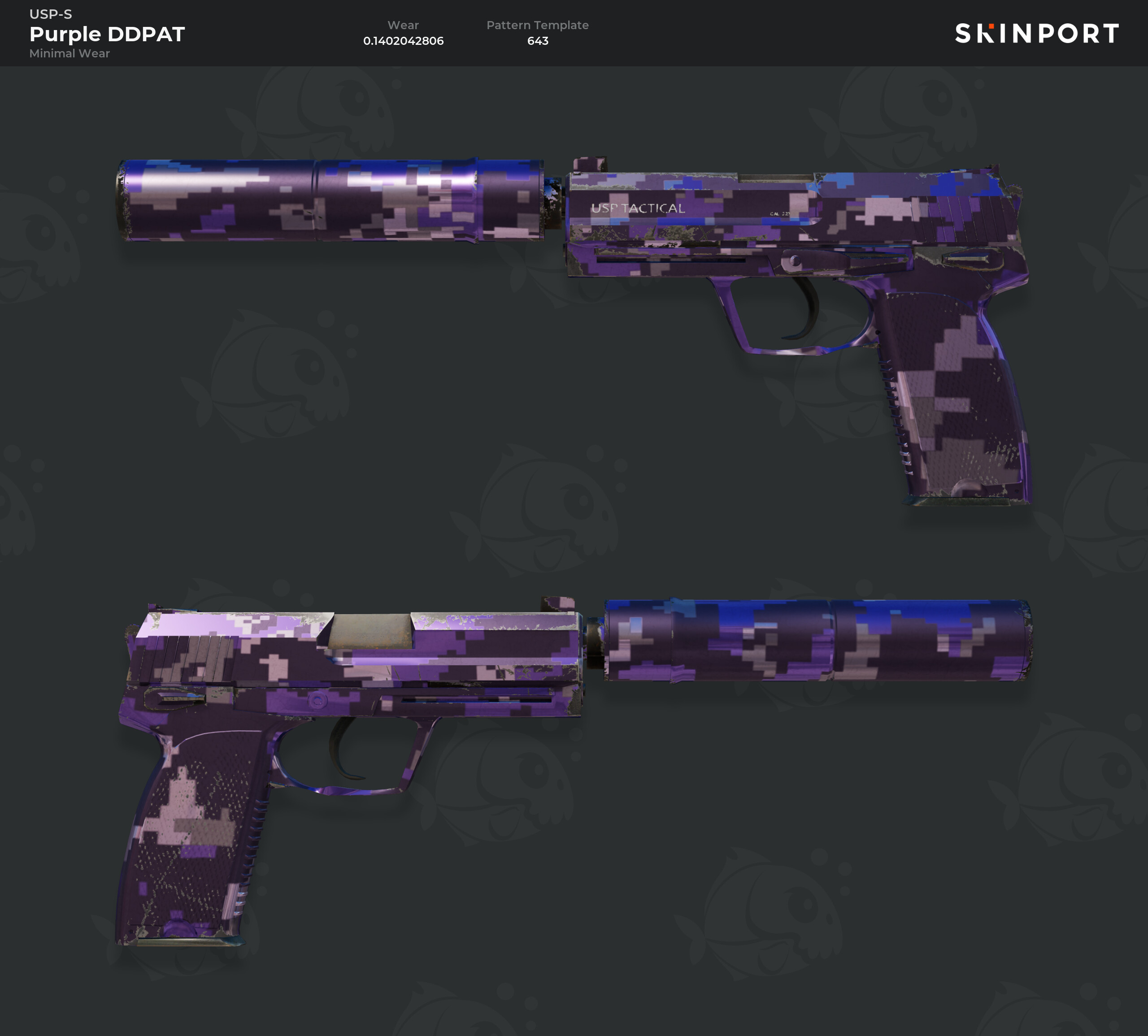Купить USP-S | Purple DDPAT (Minimal Wear) - цена 1599.12 ₽ RUB ...