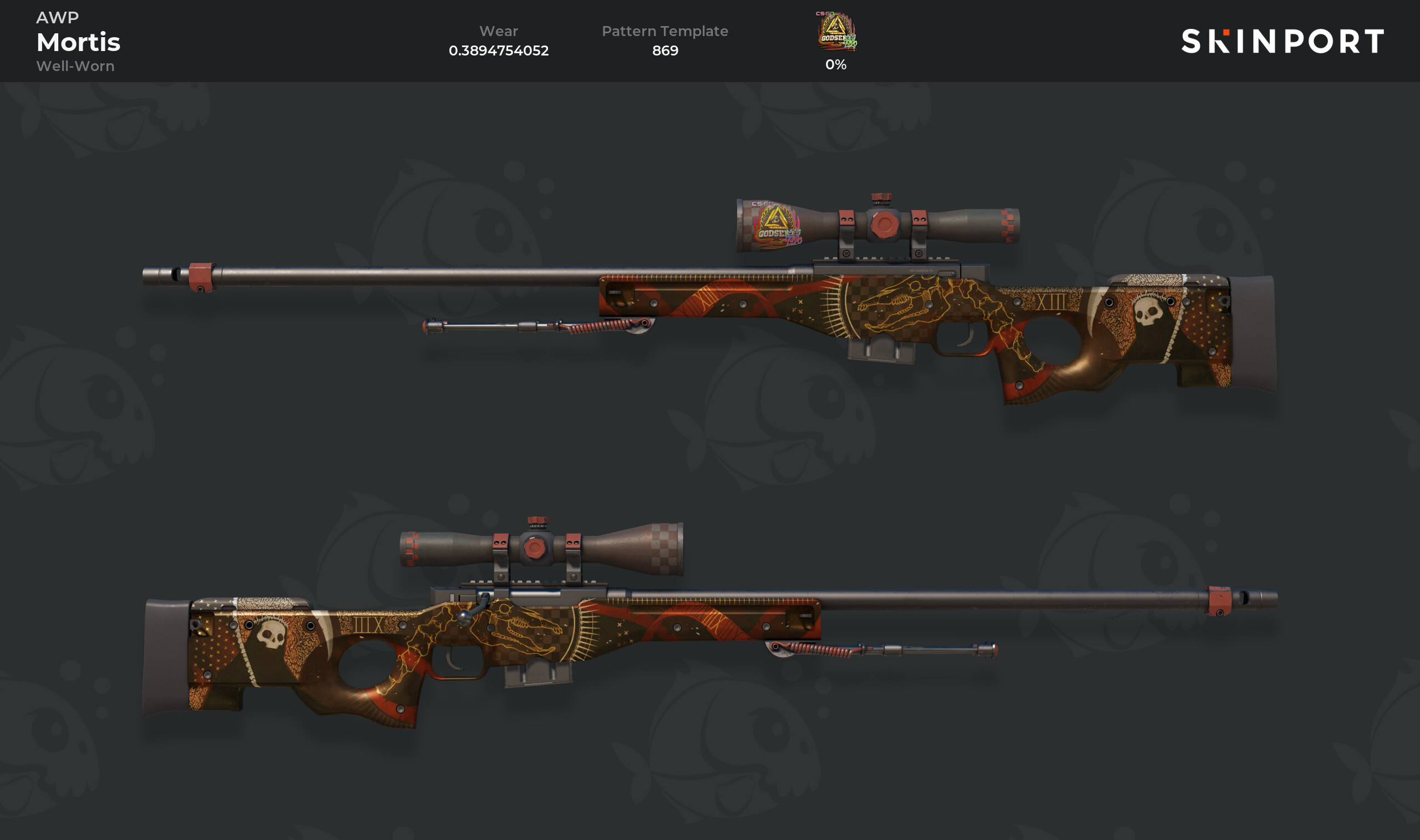 Купить AWP | Mortis (Well-Worn) - цена 3 $ USD | Купить скины КС 2 / КС ГО