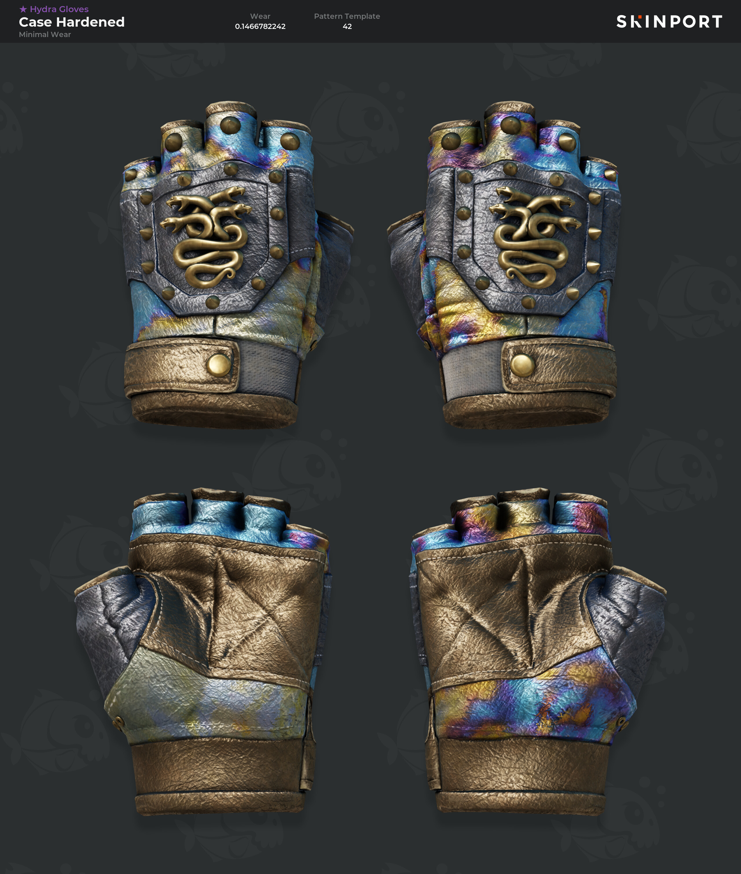 Купить ★ Hydra Gloves | Case Hardened (Minimal Wear) - цена 15069.92 ...