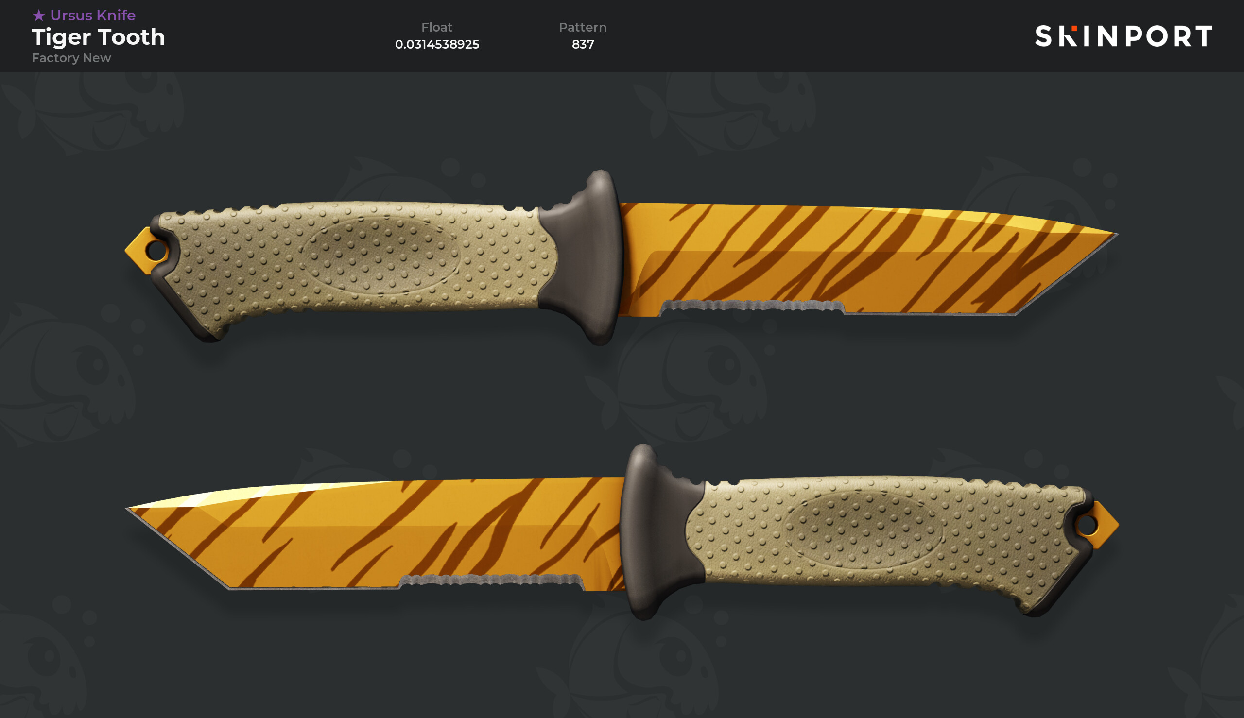 Купить ★ Ursus Knife | Tiger Tooth (Factory New) - цена 26518.34 ₽ RUB ...