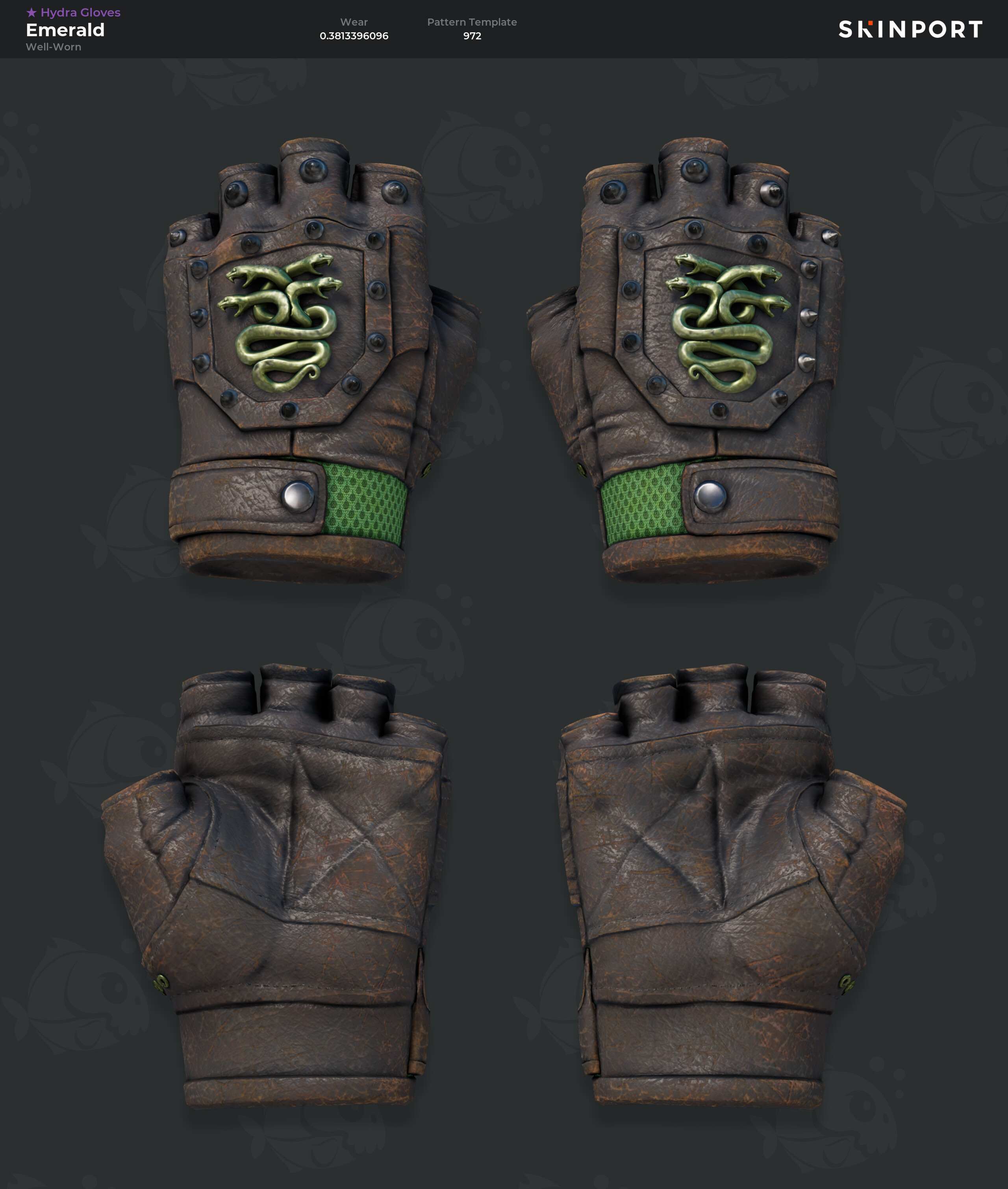 Купить ★ Hydra Gloves | Emerald (Well-Worn) - цена 91.52 $ USD | Купить ...