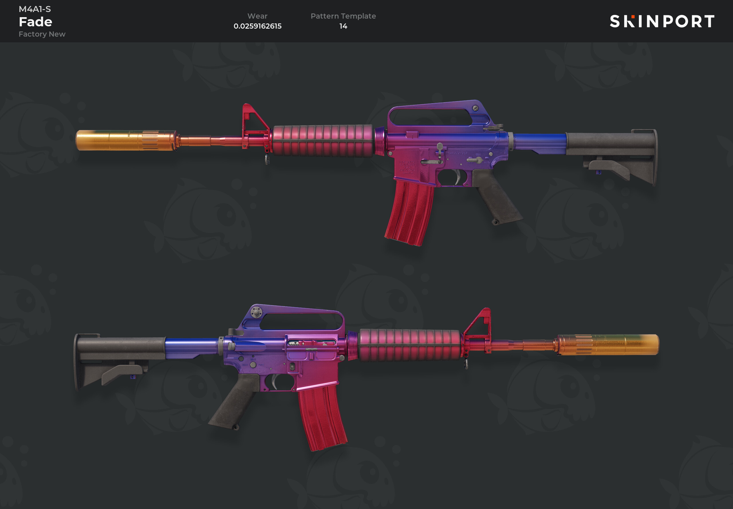 Купить M4A1-S | Fade (Factory New) - цена 469.97 $ USD | Купить скины ...