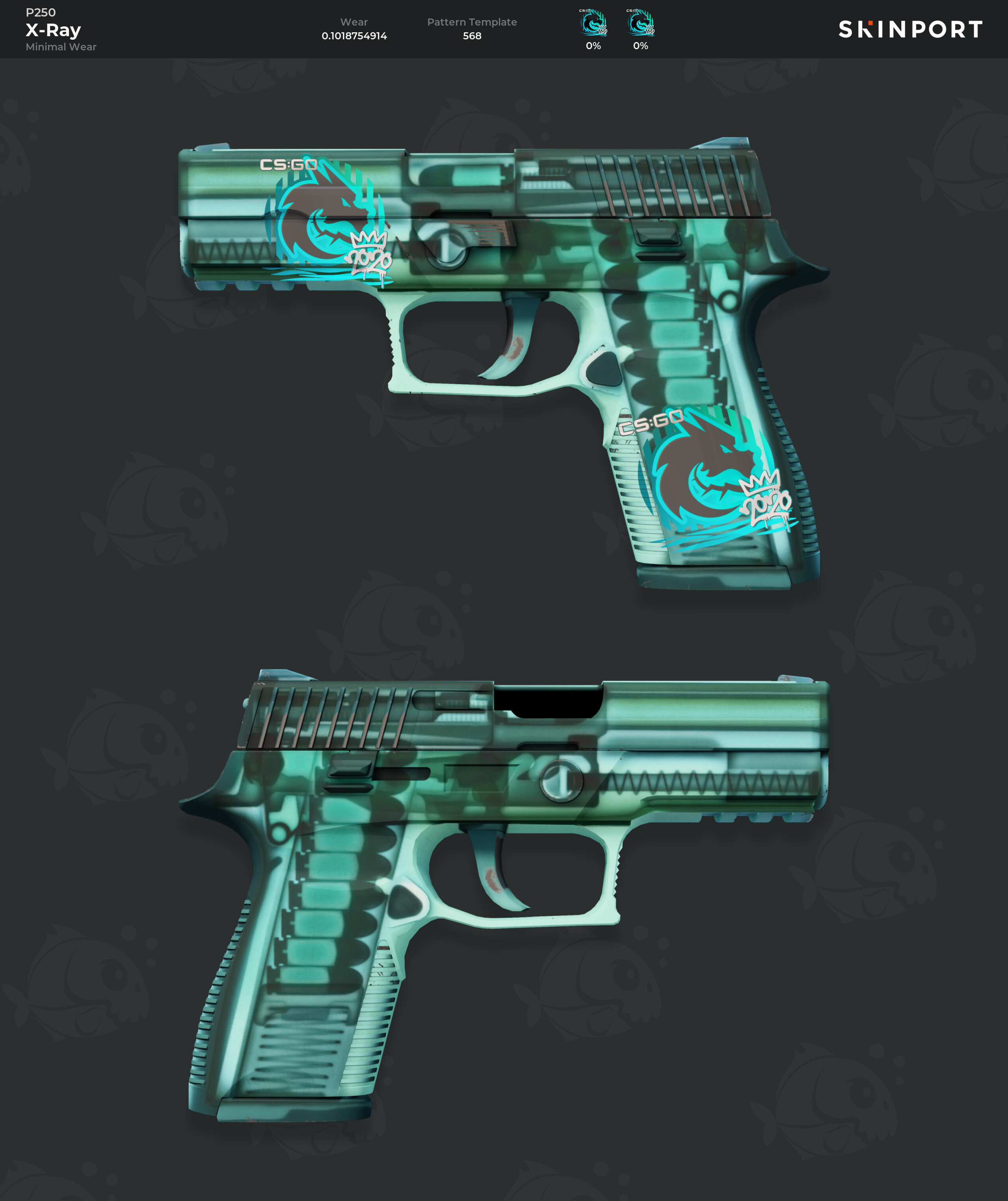 Купить P250 | X-Ray (Minimal Wear) - цена 31.85 ₽ RUB | Купить скины КС ...