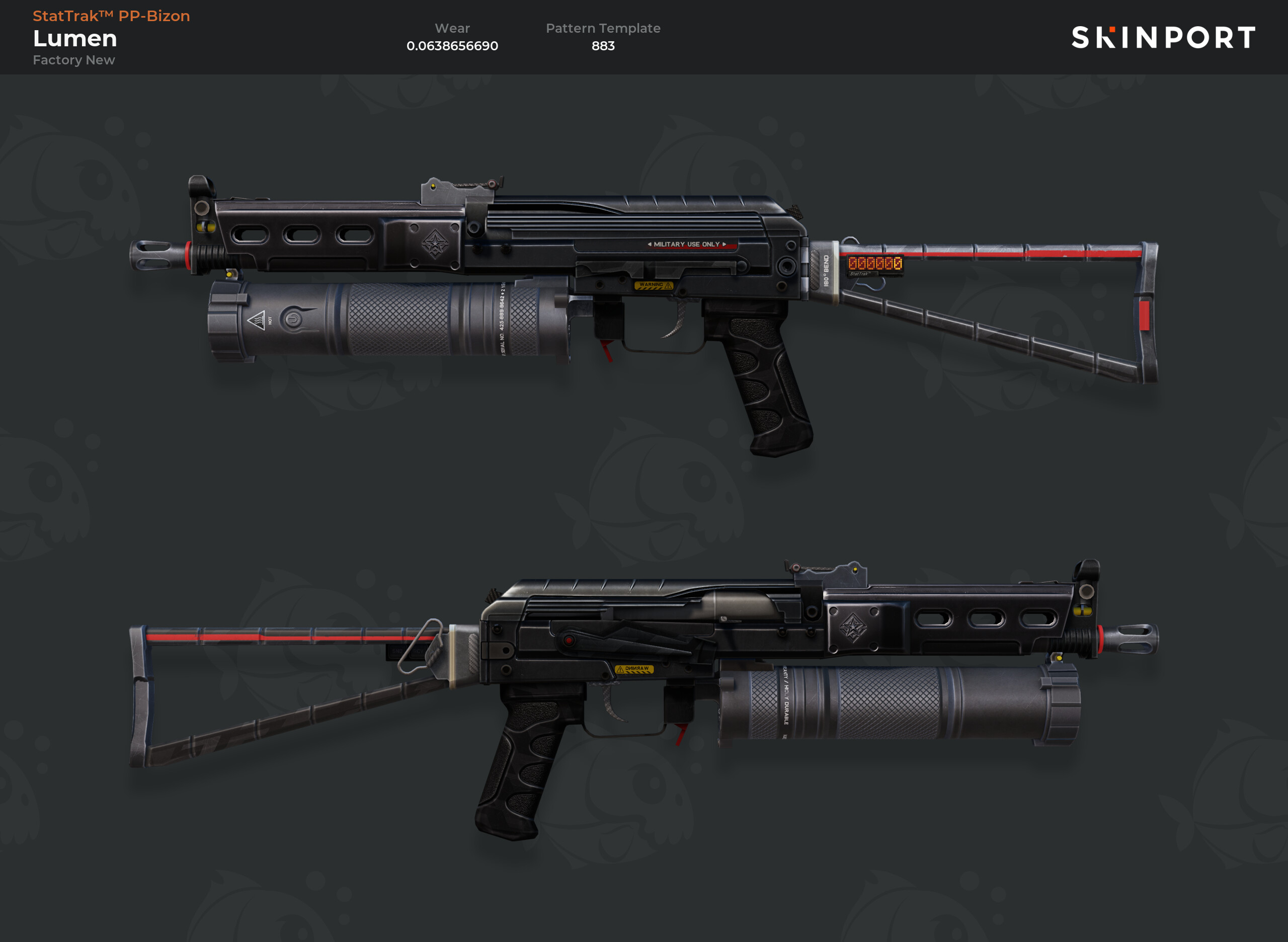 Купить StatTrak™ PP-Bizon | Lumen (Factory New) - цена 5.89 $ USD ...