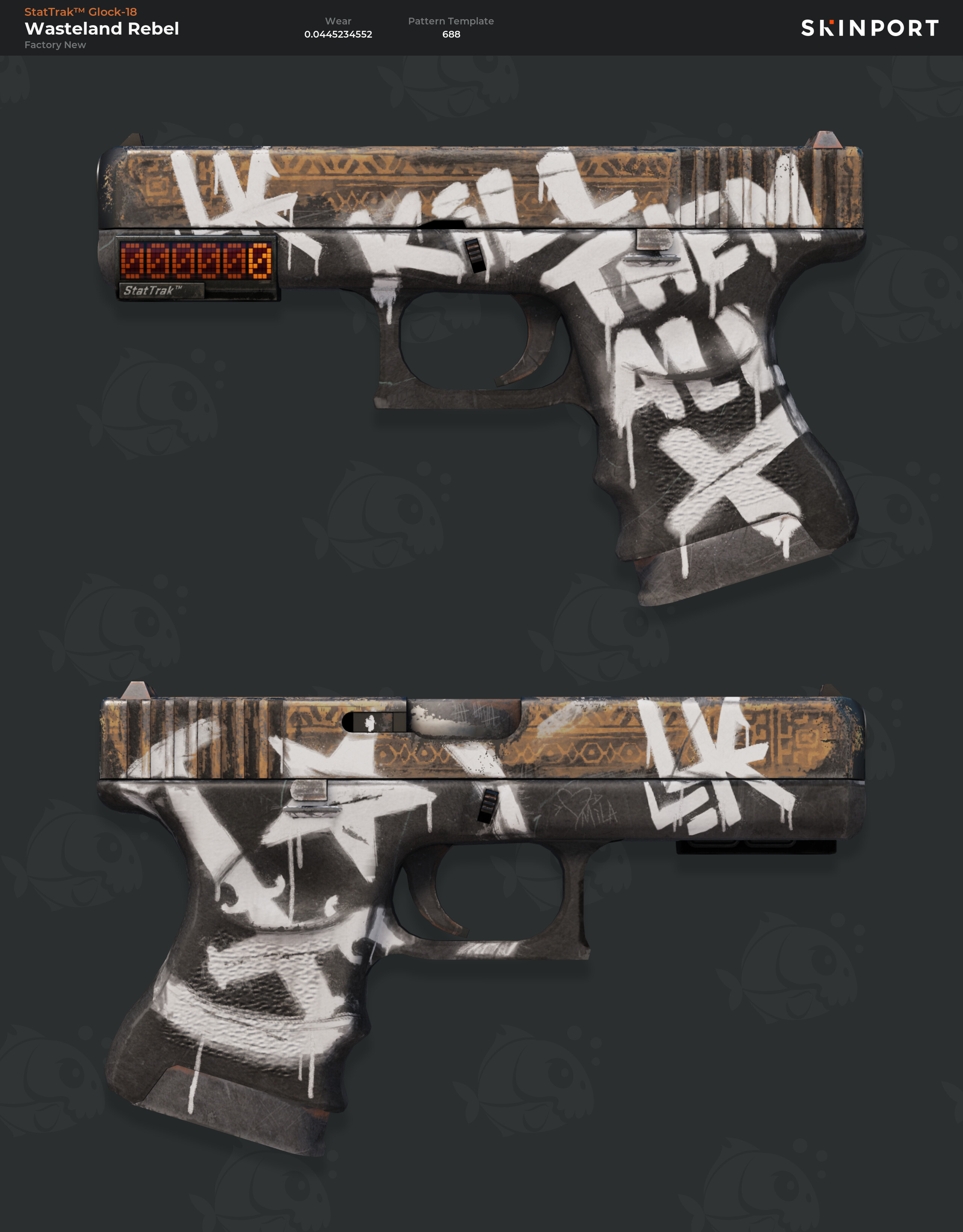 Купить StatTrak™ Glock-18 | Wasteland Rebel (Factory New) - цена 35.66 ...