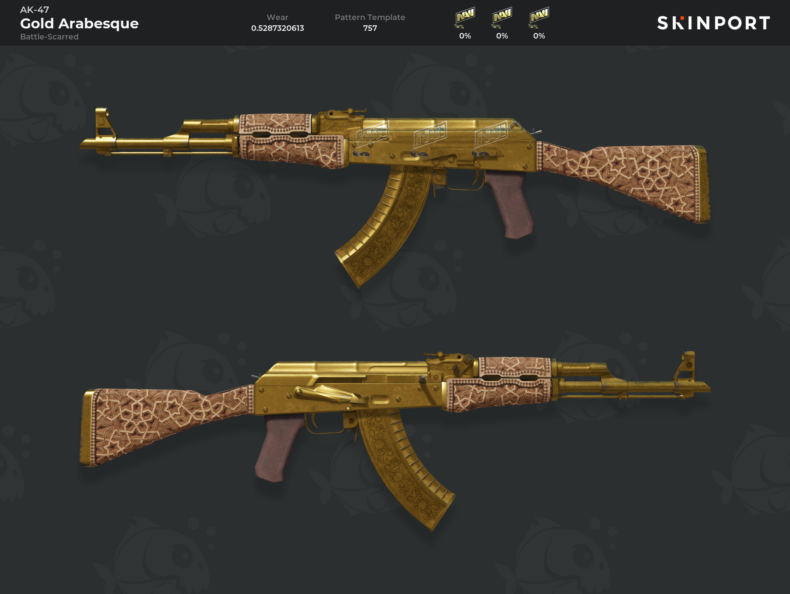 Купить AK-47 | Gold Arabesque (Battle-Scarred) - цена 156587.85 ₽ RUB ...