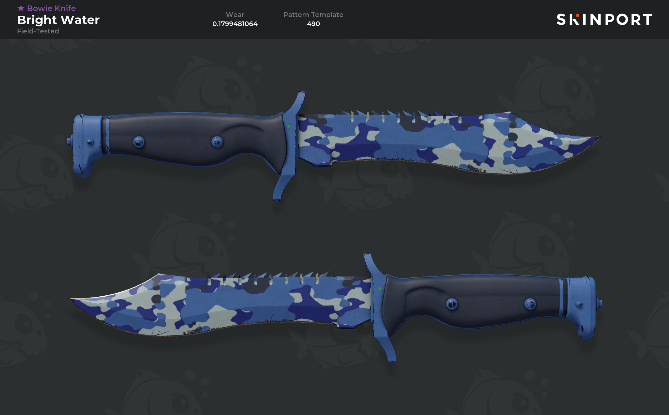 Купить ★ Bowie Knife | Bright Water (Field-Tested) - цена 13481.16 ...