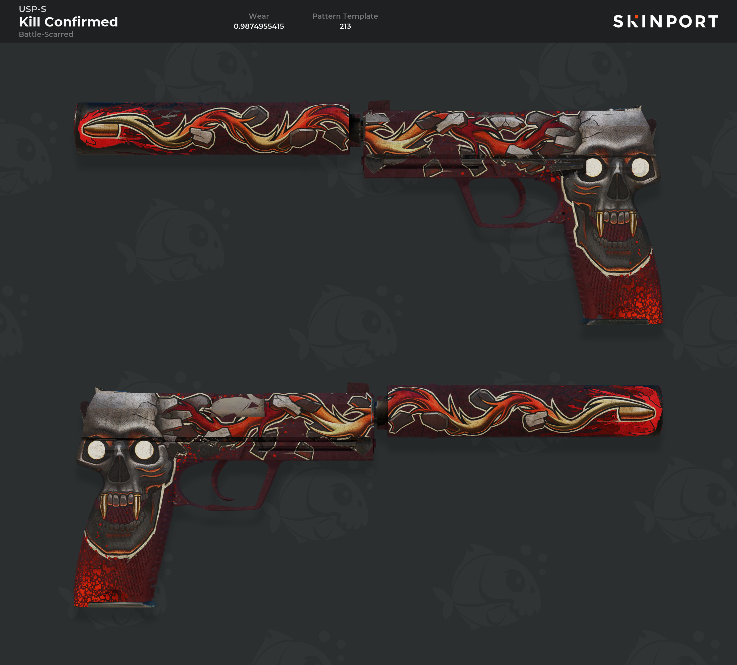 Купить USP-S | Kill Confirmed (Battle-Scarred) - цена 4614.84 ₽ RUB ...