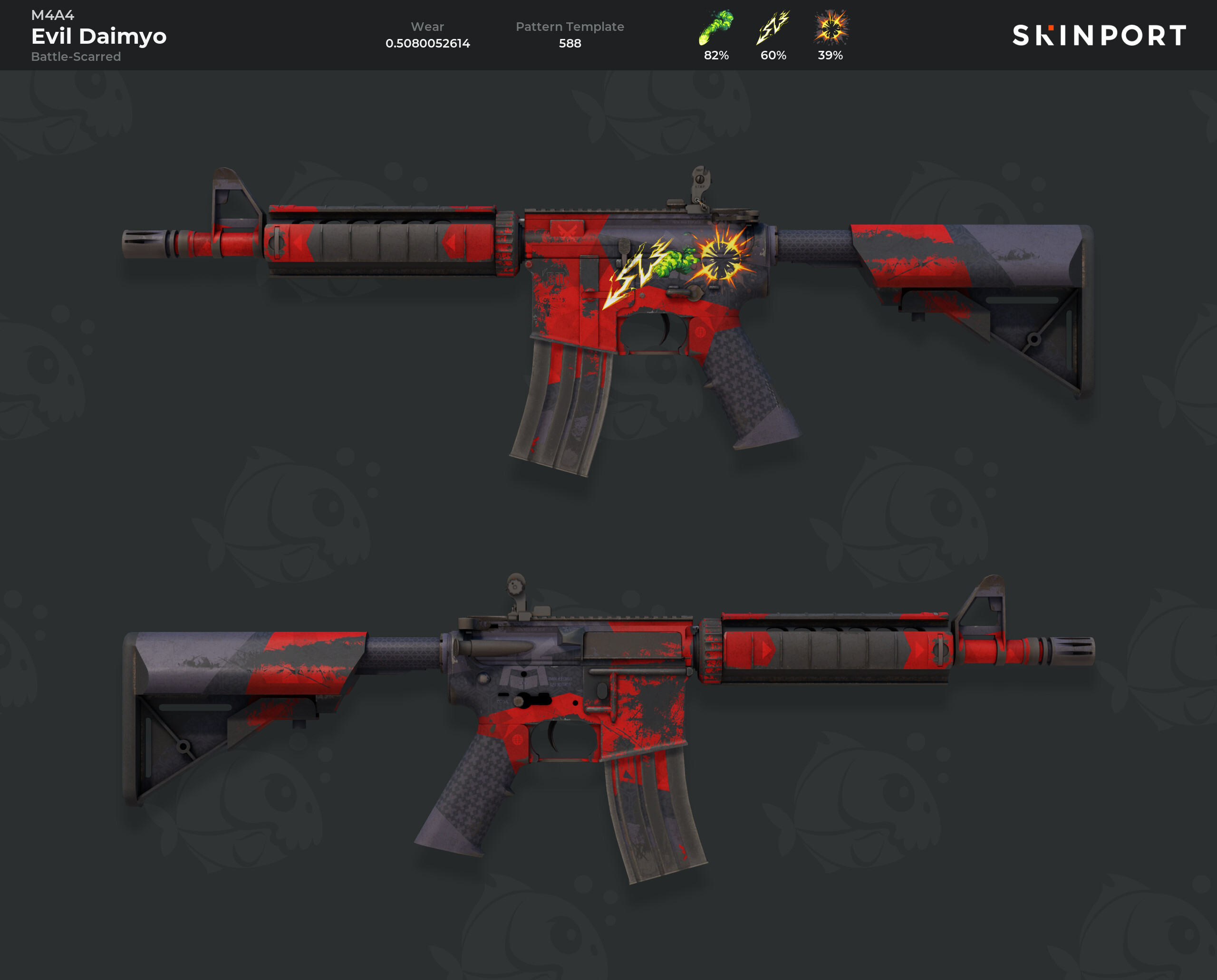 Купить M4A4 | Evil Daimyo (Battle-Scarred) - цена 139.94 ₽ RUB | Купить ...