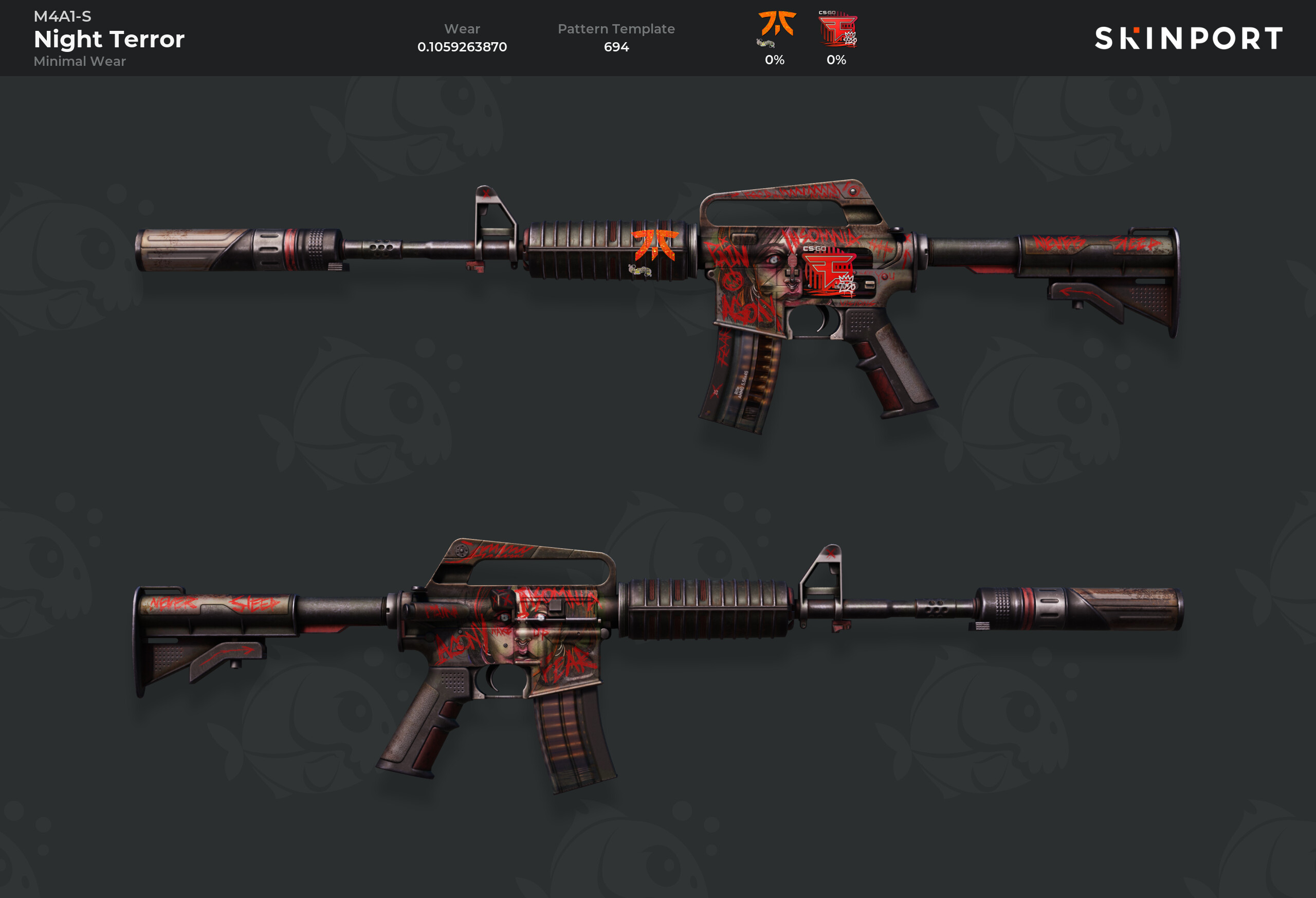 Купить M4A1-S | Night Terror (Minimal Wear) - цена 45.83 ₽ RUB | Купить ...