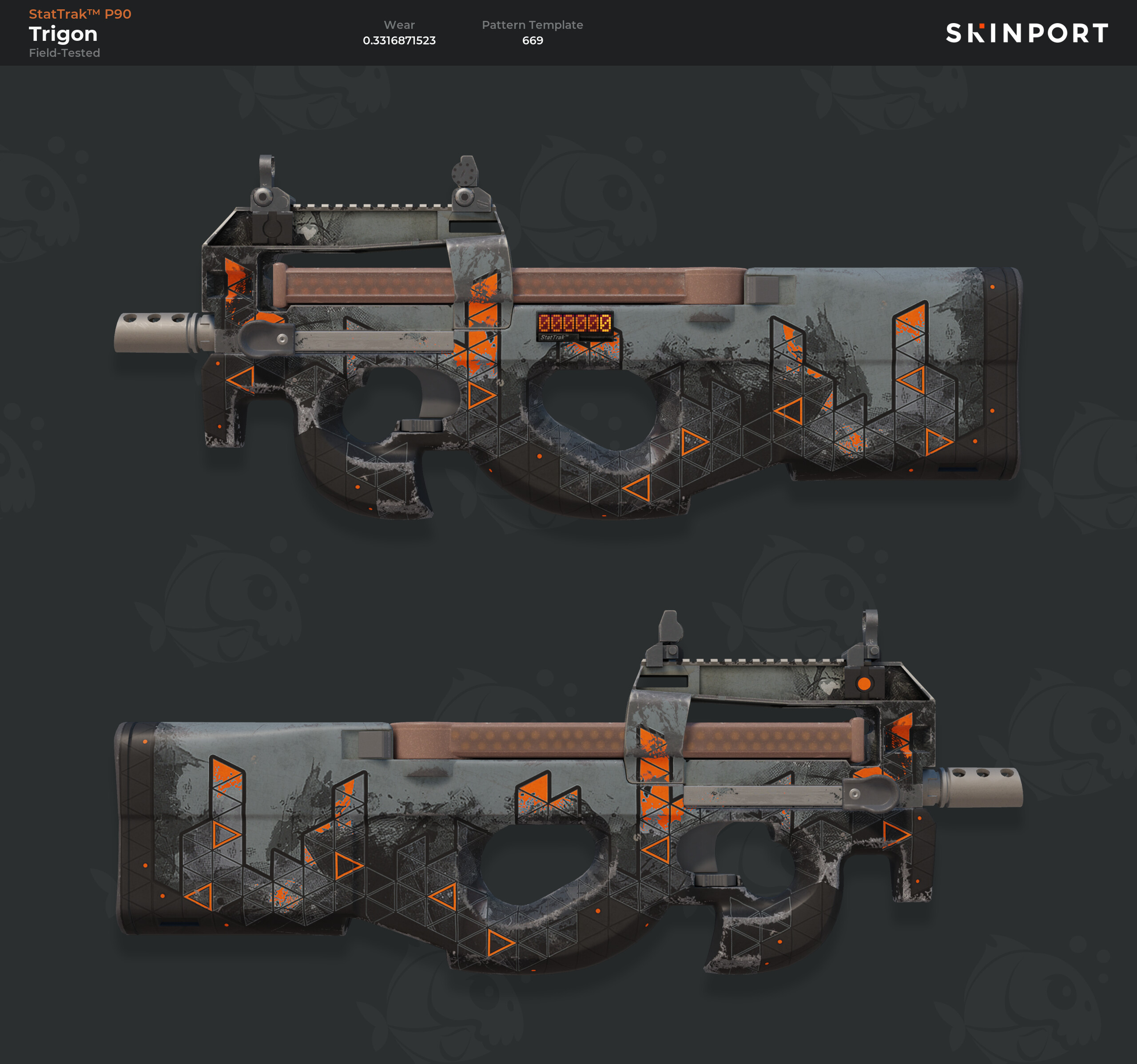 Купить StatTrak™ P90 | Trigon (Field-Tested) - цена 15.86 $ USD ...